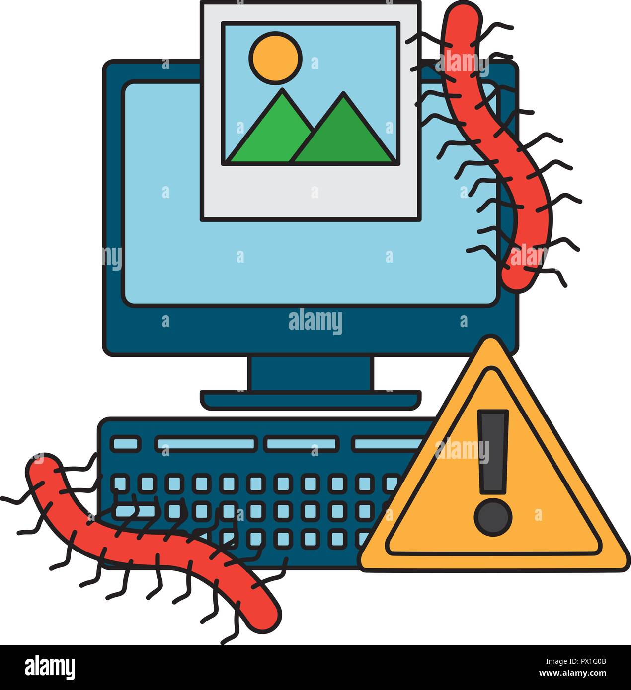 Cybersecurity warning Stock Vector Images - Alamy