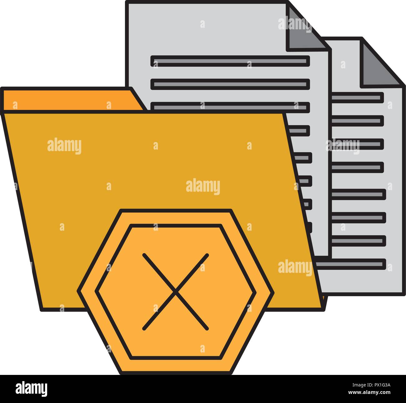 error website folder file cyber security data vector illustration Stock ...