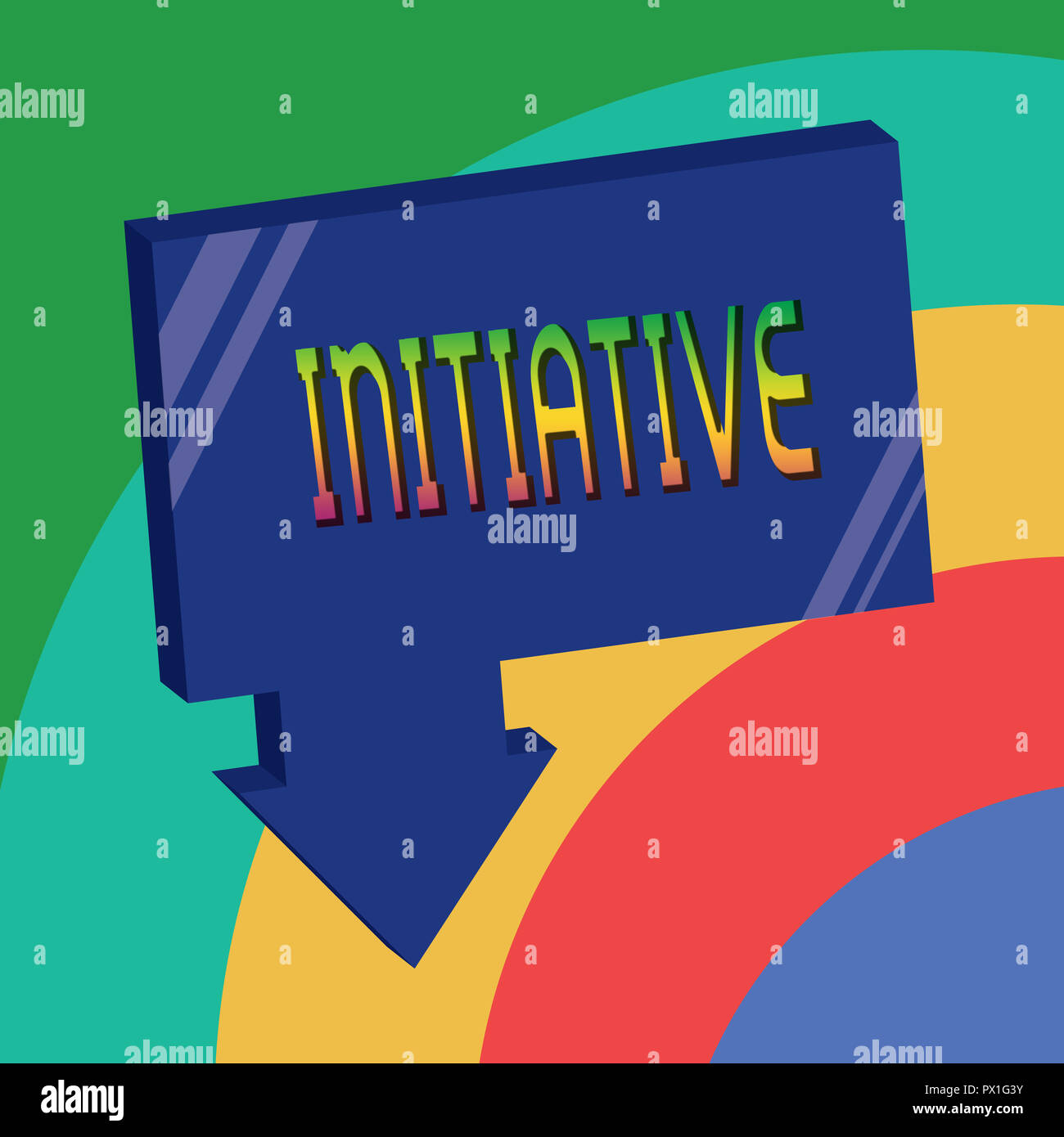 Text sign showing Initiative. Conceptual photo Ability to assess and ...