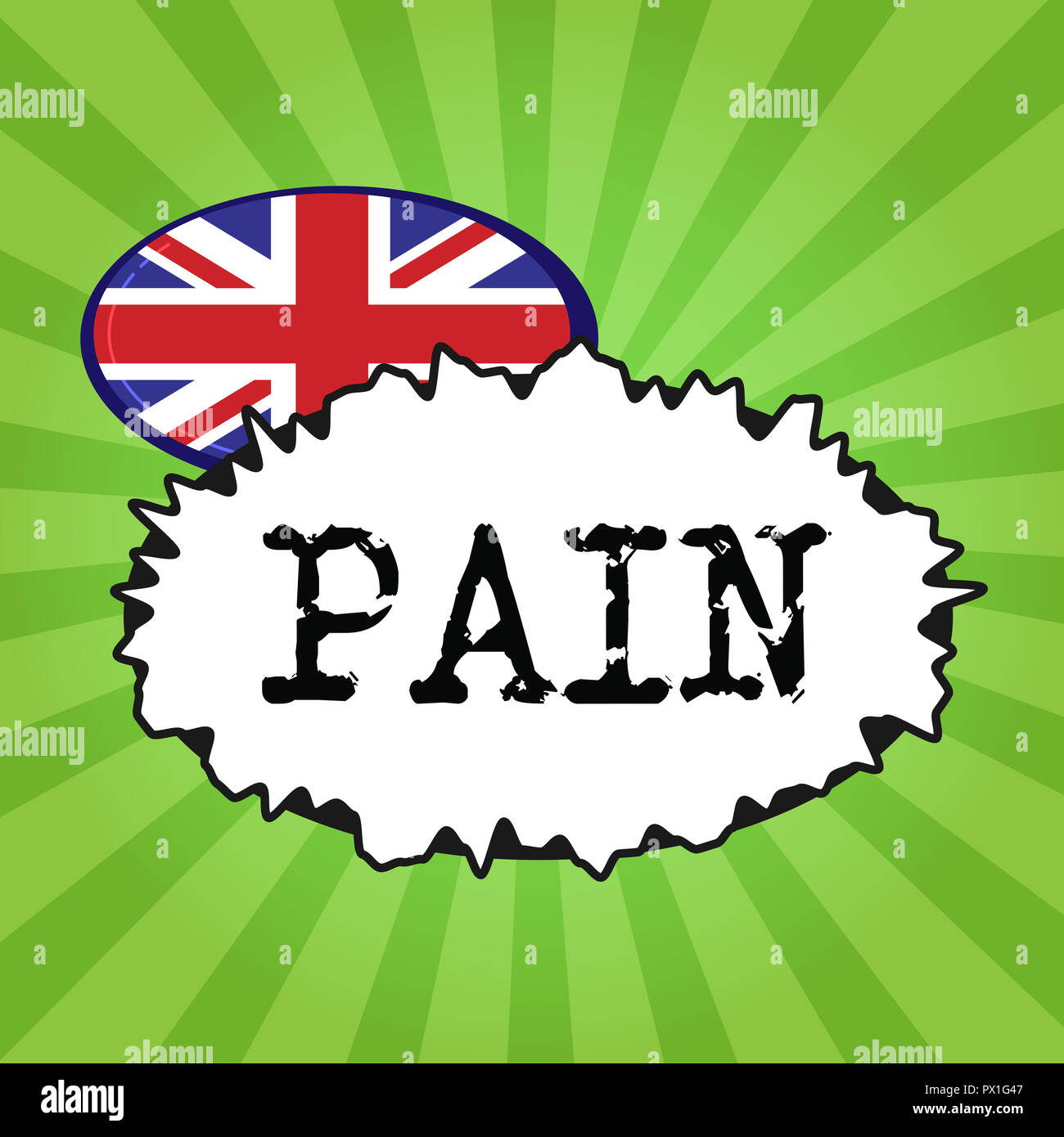 Handwriting text writing Pain. Concept meaning Highly nasty physical ...