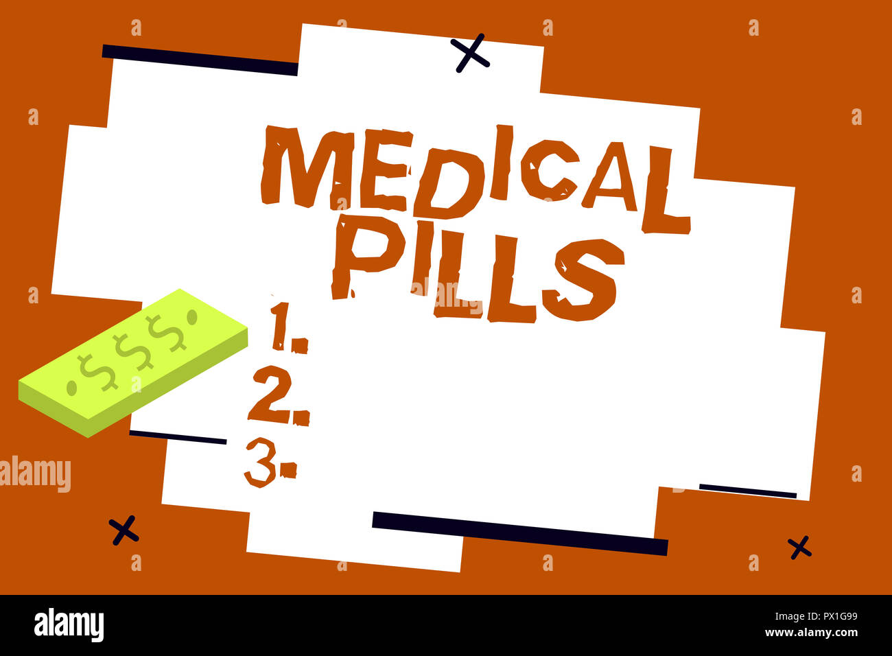 Writing note showing Medical Pills. Business photo showcasing Drug used ...