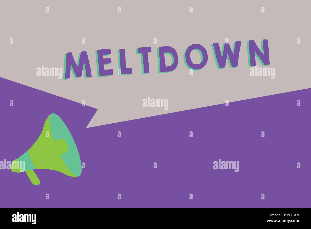 Text sign showing Meltdown. Conceptual photo disastrous collapse or ...