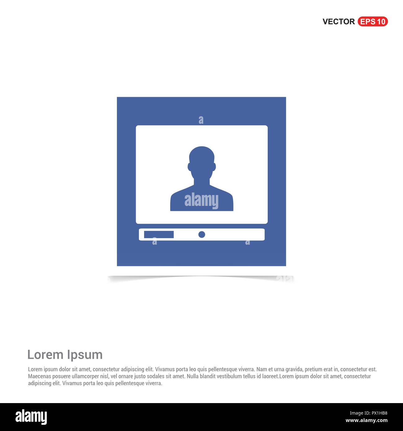 Computer Icon - Blue photo Frame Stock Vector Image & Art - Alamy