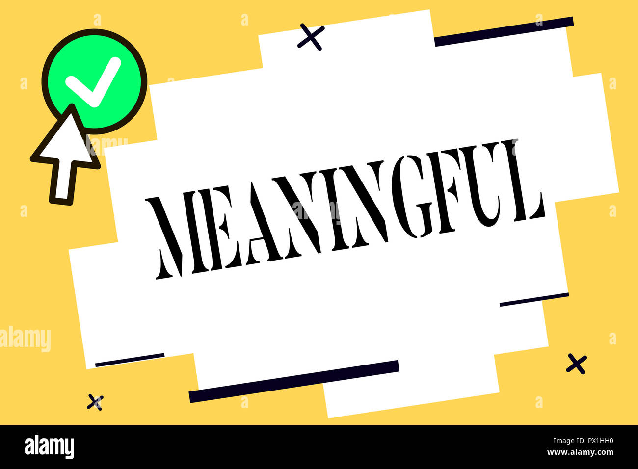 Conceptual hand writing showing Meaningful. Business photo text Having ...