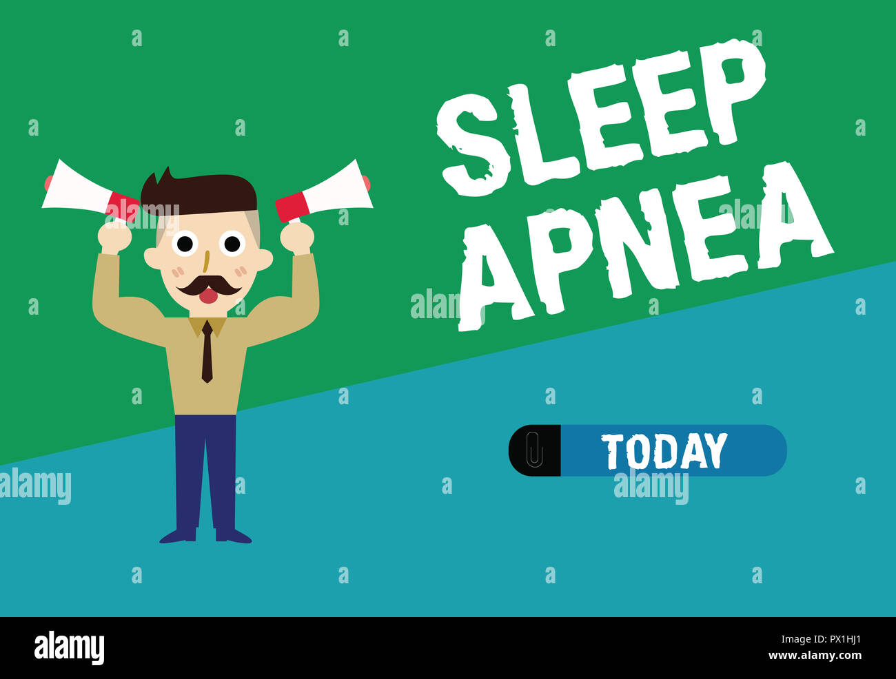 Handwriting text writing Sleep Apnea. Concept meaning The temporary ...