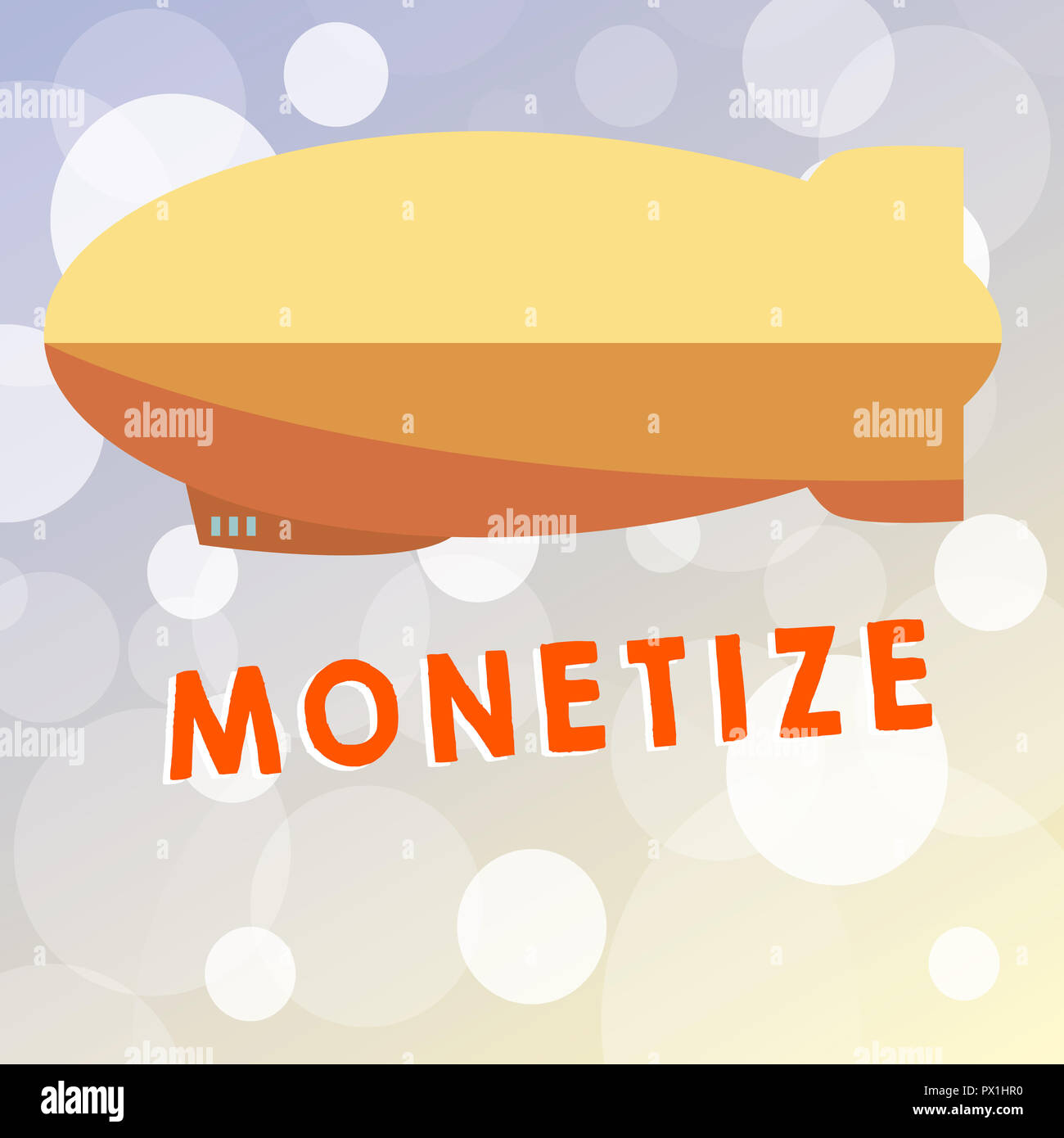 Text sign showing Monetize. Conceptual photo convert into or express in ...