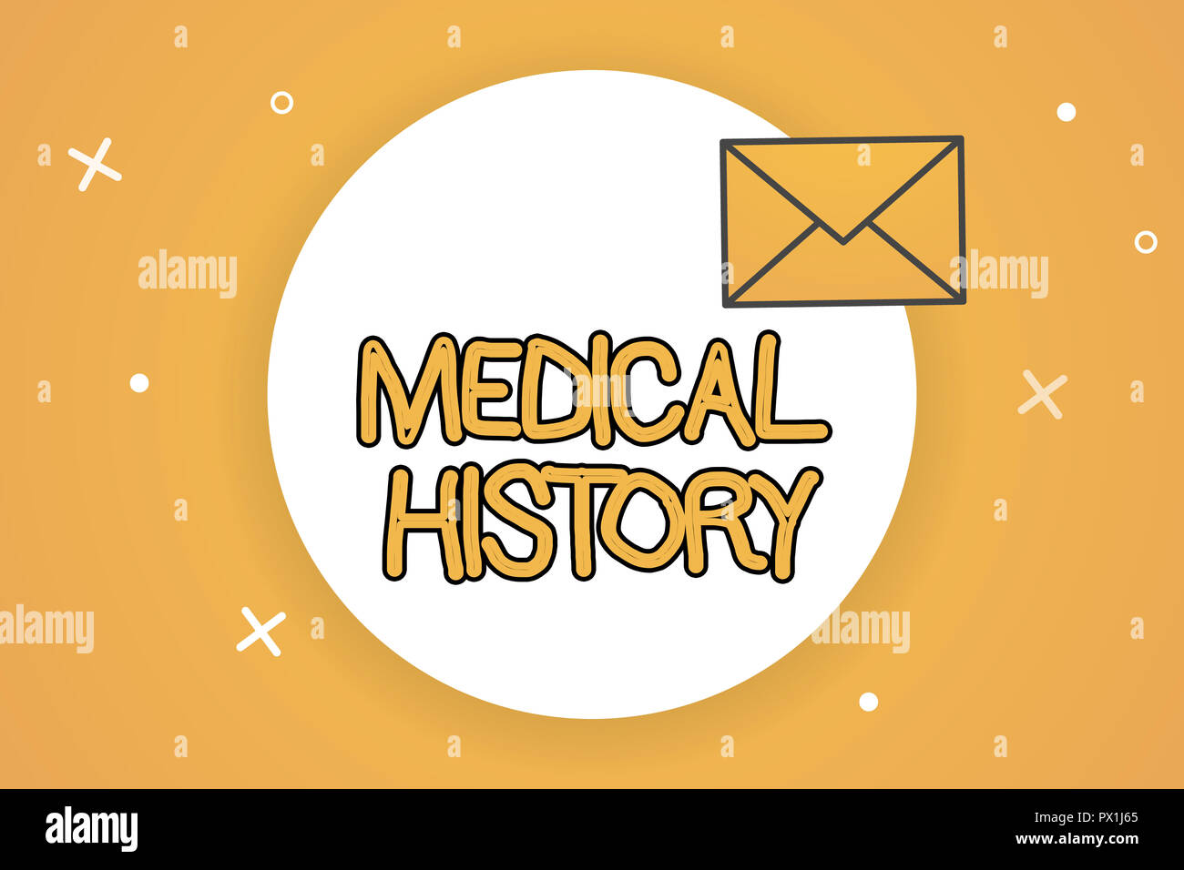 Handwriting text Medical History. Concept meaning the past background ...