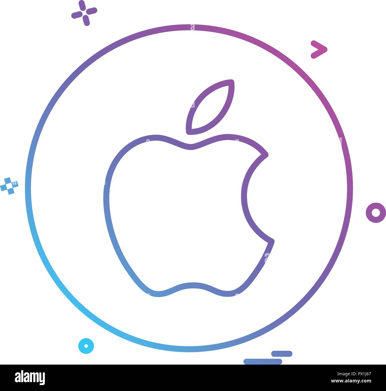 media network social apple icon vector design Stock Vector Image & Art ...