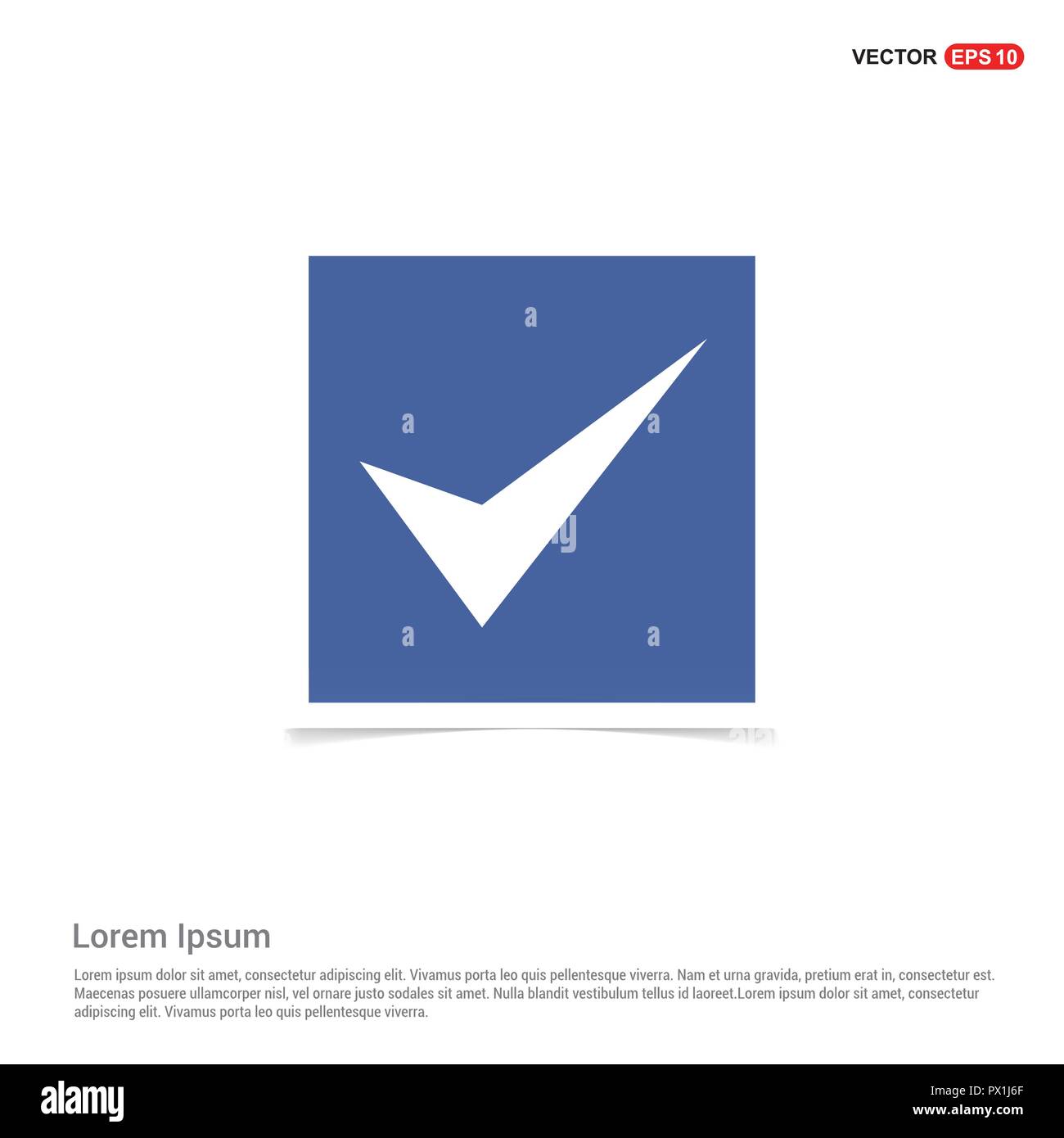 Tick icon - Blue photo Frame Stock Vector Image & Art - Alamy