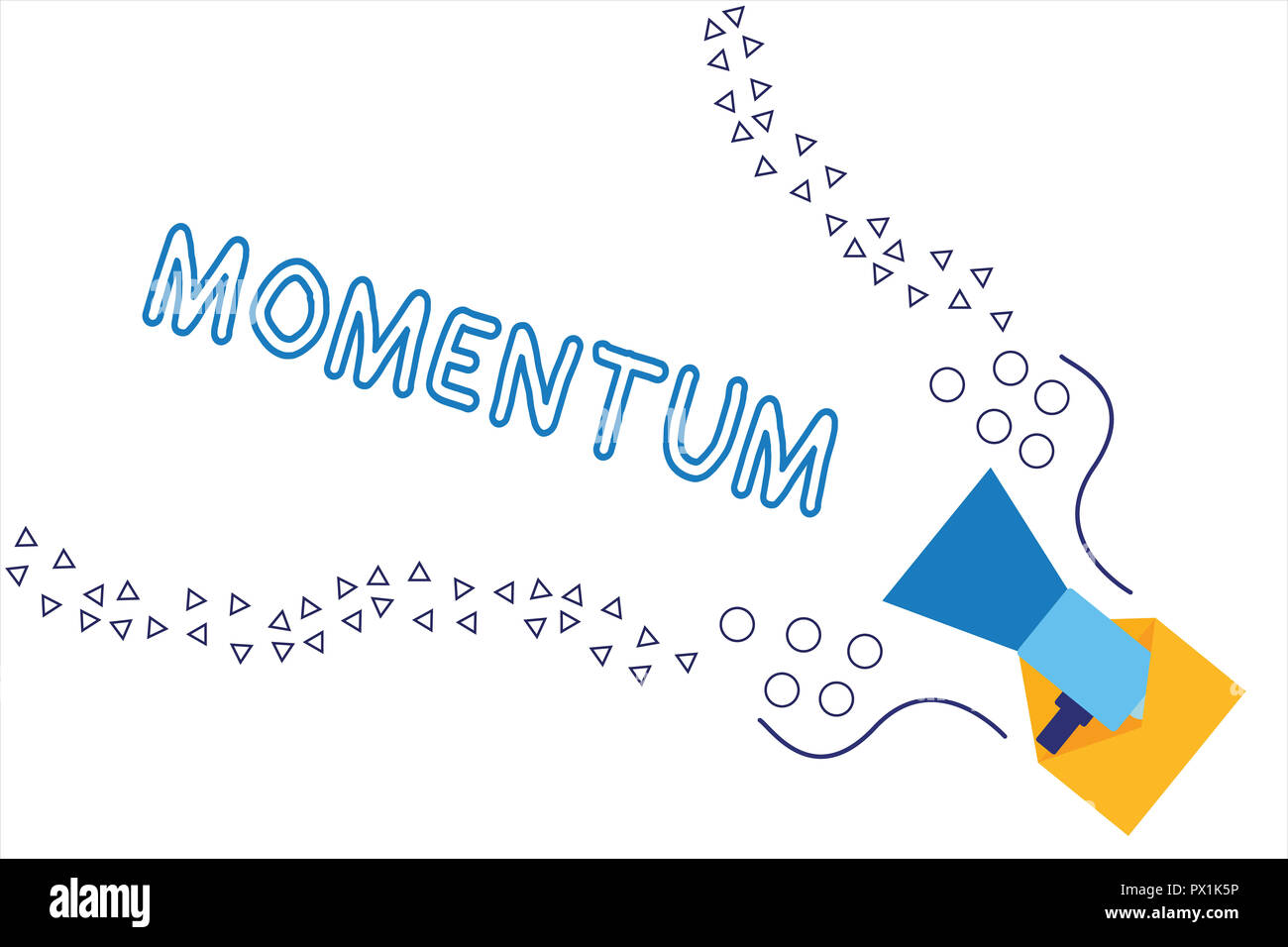 Word writing text Momentum. Business concept for quantity of motion of ...