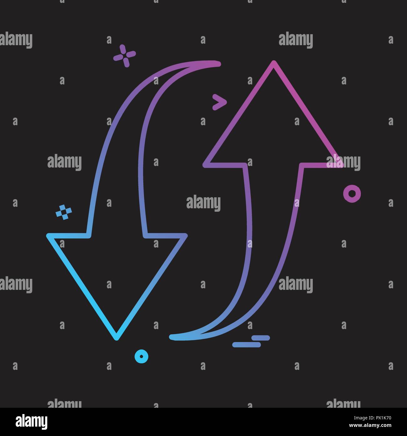 Arrows icon design vector Stock Vector Image & Art - Alamy