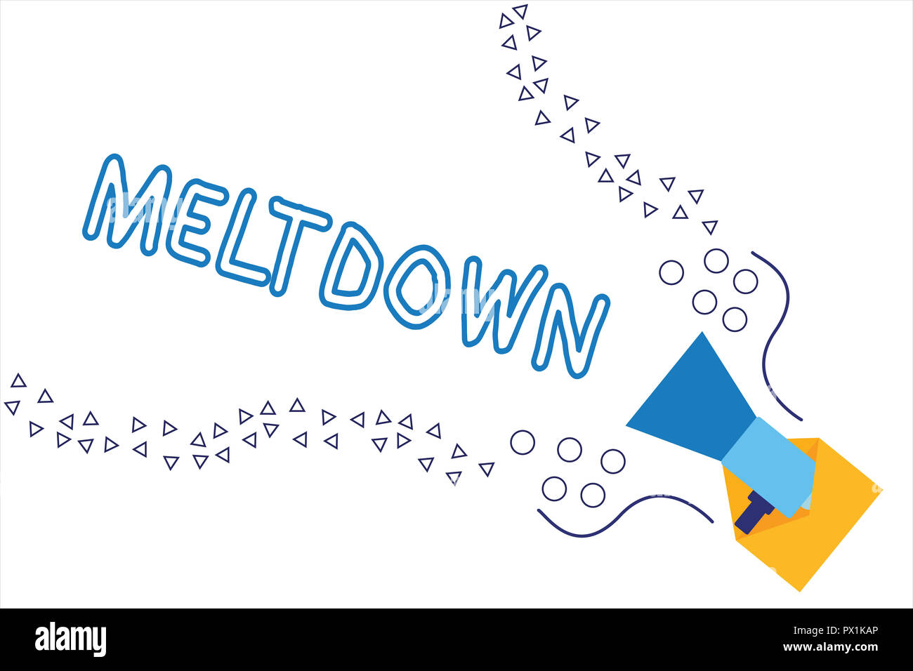 Word writing text Meltdown. Business concept for disastrous collapse or ...