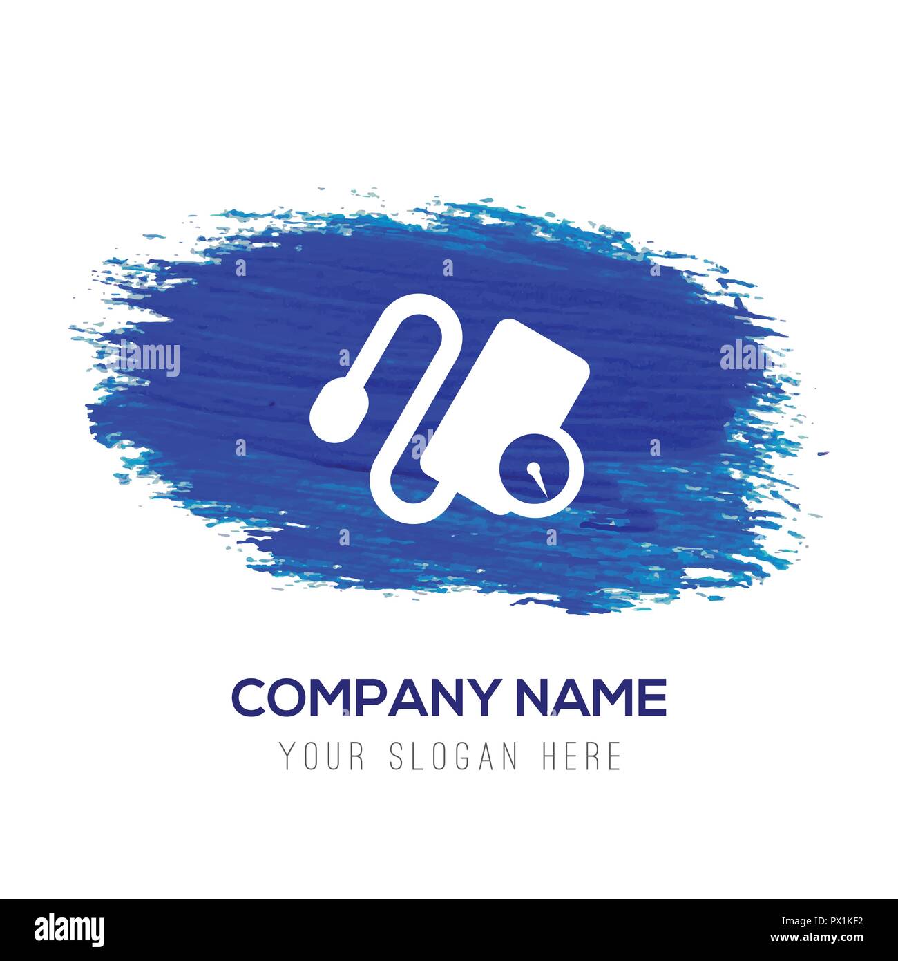 Contour medical mechanical tonometer icon - Blue watercolor background ...