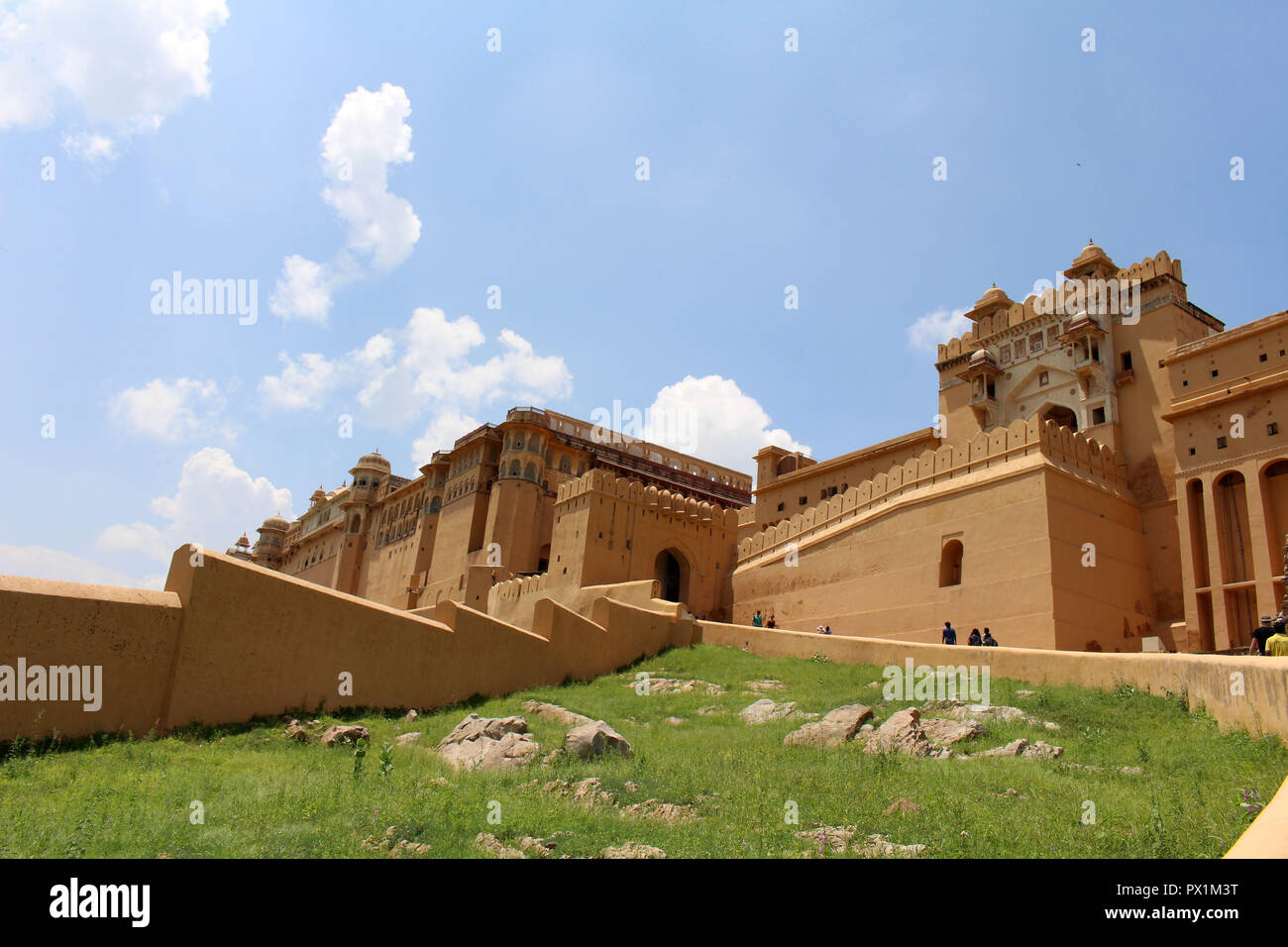 Amer (or Amber) Fort in Jaipur as seen from the entrance. One of six ...