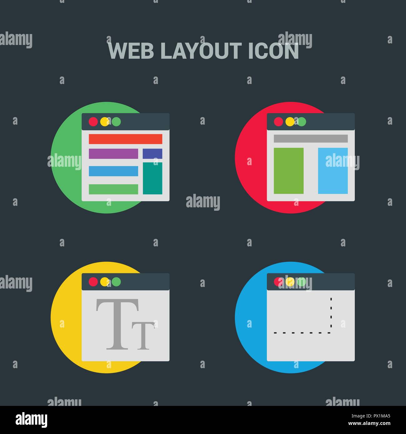 Web layout icon with creative design vector Stock Vector Image & Art ...