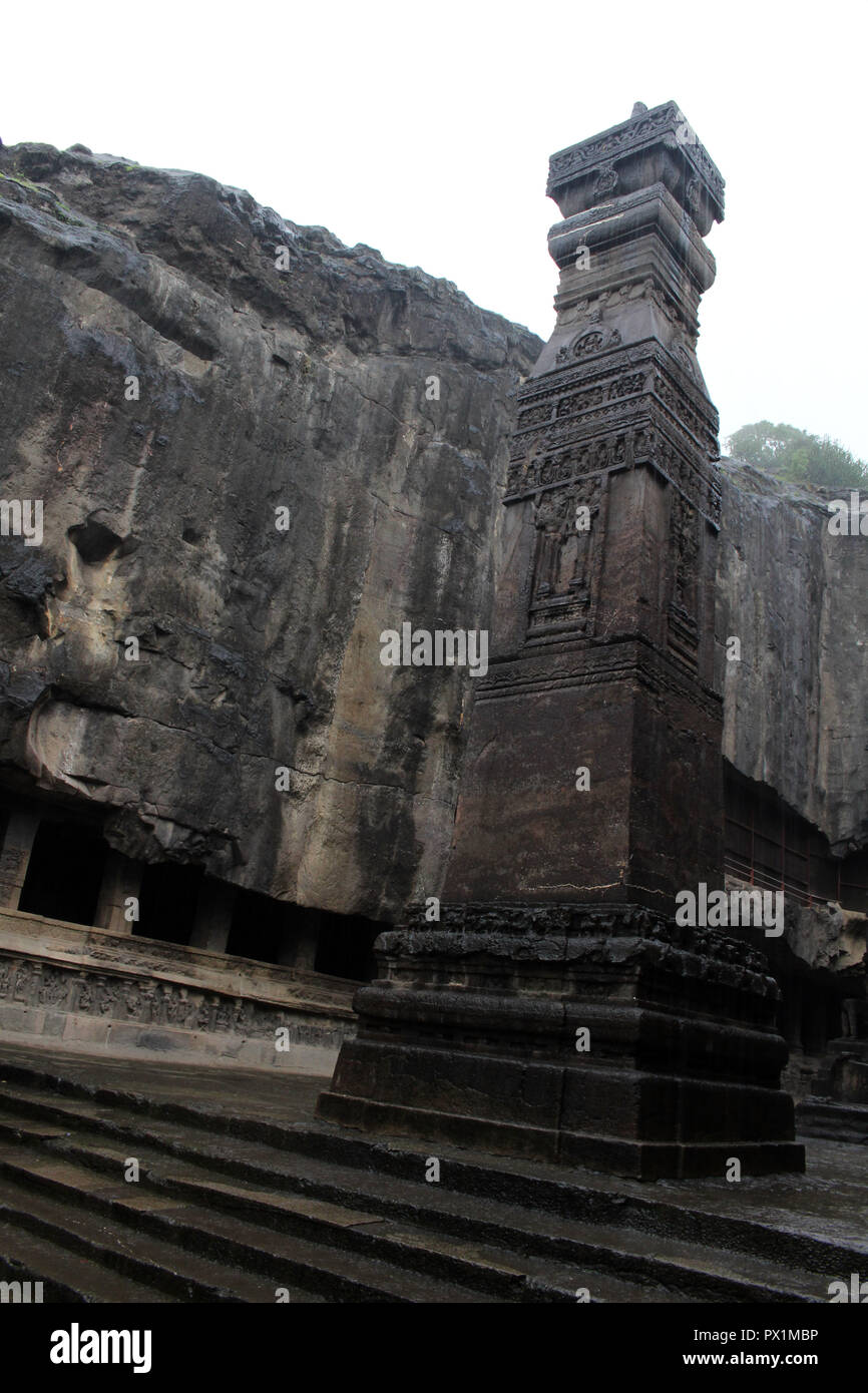 The wonder of Kailasa of Ellora caves, the rock-cut monolithic temple ...