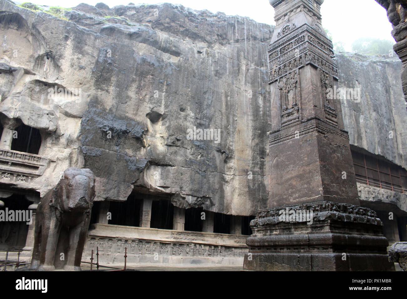 The wonder of Kailasa of Ellora caves, the rock-cut monolithic temple ...