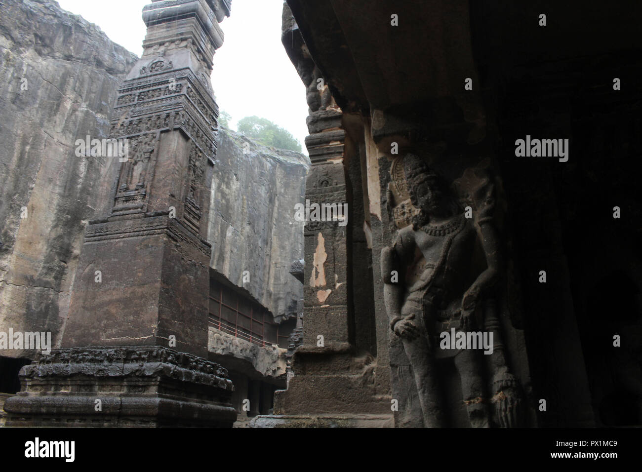 The wonder of Kailasa of Ellora caves, the rock-cut monolithic temple ...