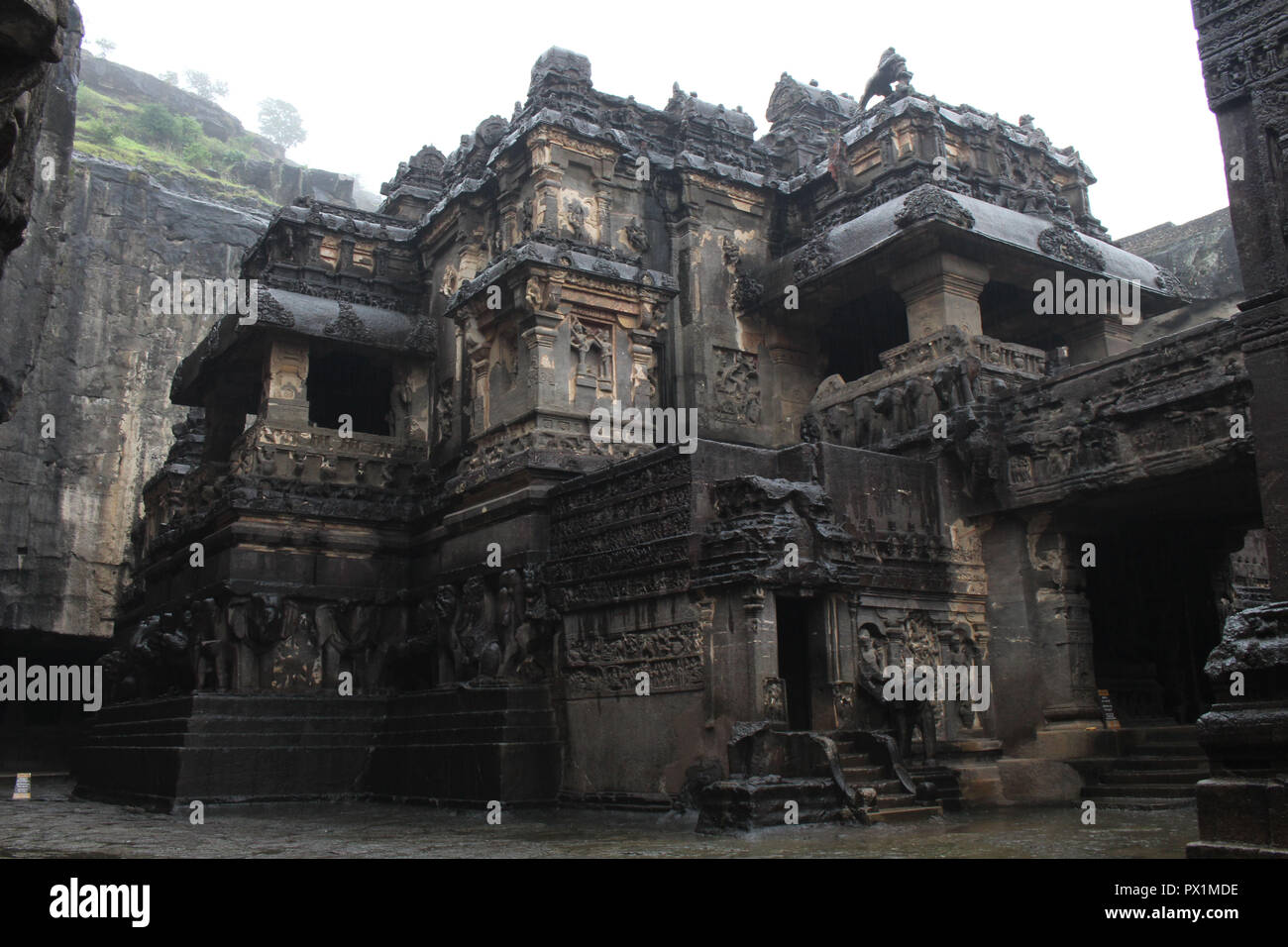 The wonder of Kailasa of Ellora caves, the rock-cut monolithic temple ...