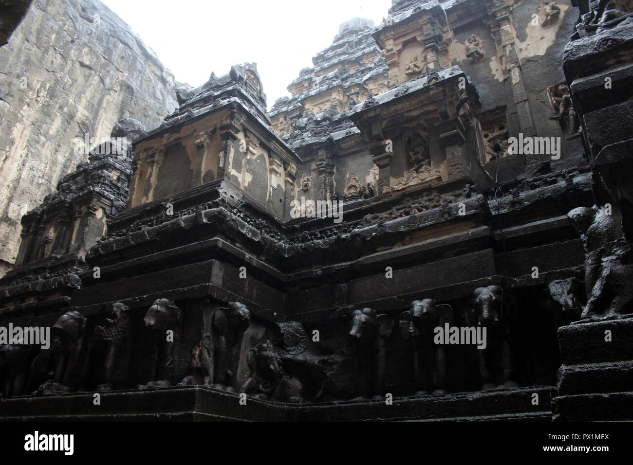 The wonder of Kailasa of Ellora caves, the rock-cut monolithic temple ...