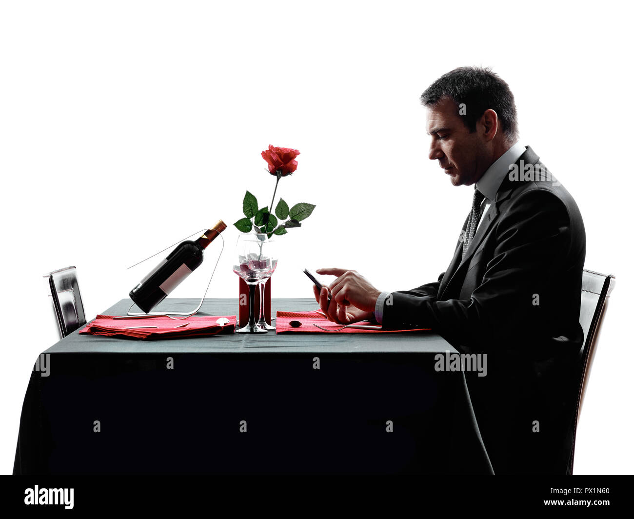 Man waiting alone in restaurant hi-res stock photography and images - Alamy