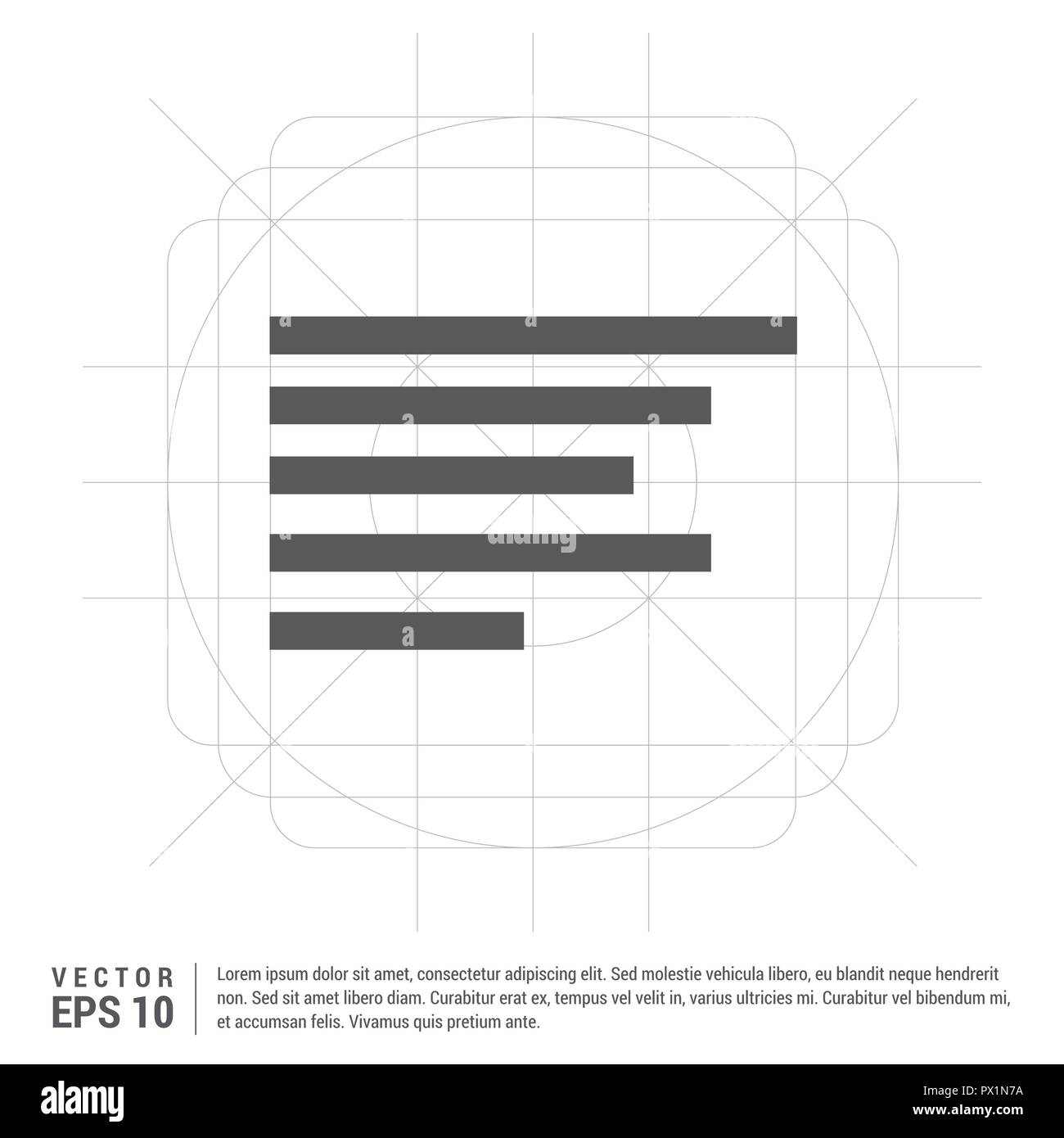 Document align icon Stock Vector Image & Art - Alamy