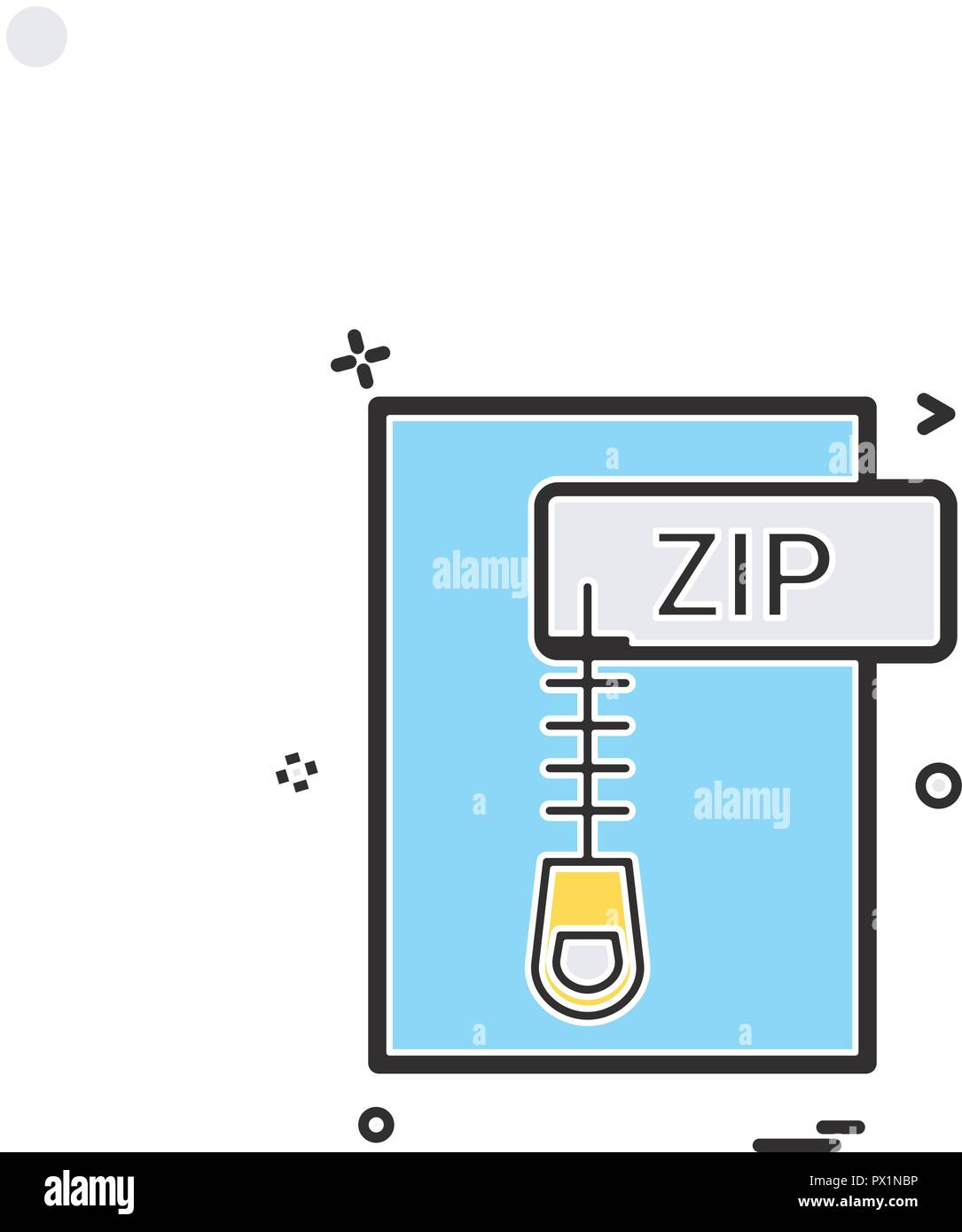 zip file format icon vector design Stock Vector Image & Art - Alamy