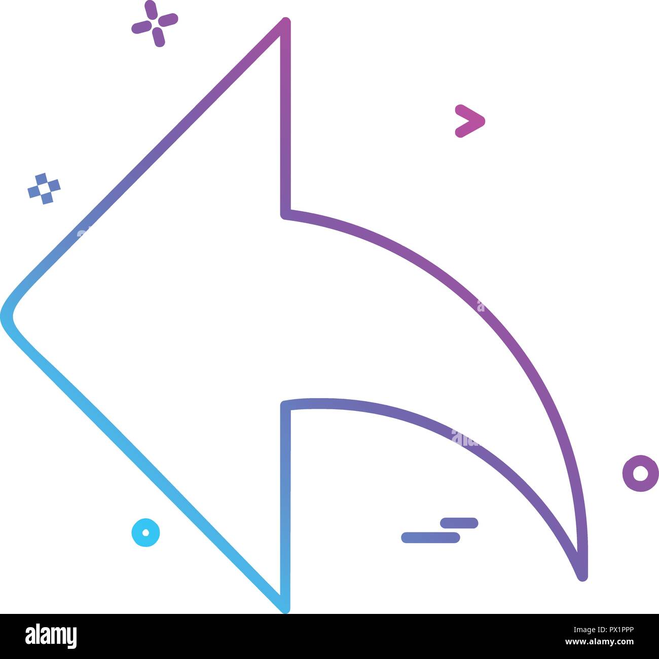 Left arrow icon design vector Stock Vector Image & Art - Alamy