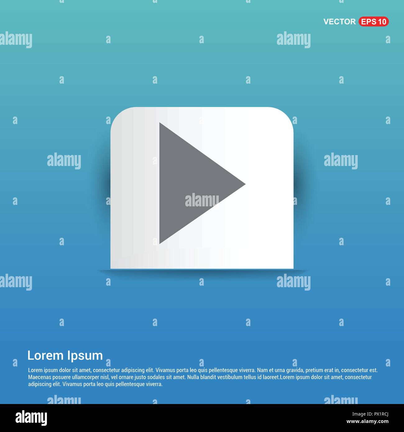 Play Icon - Blue Sticker button Stock Vector Image & Art - Alamy