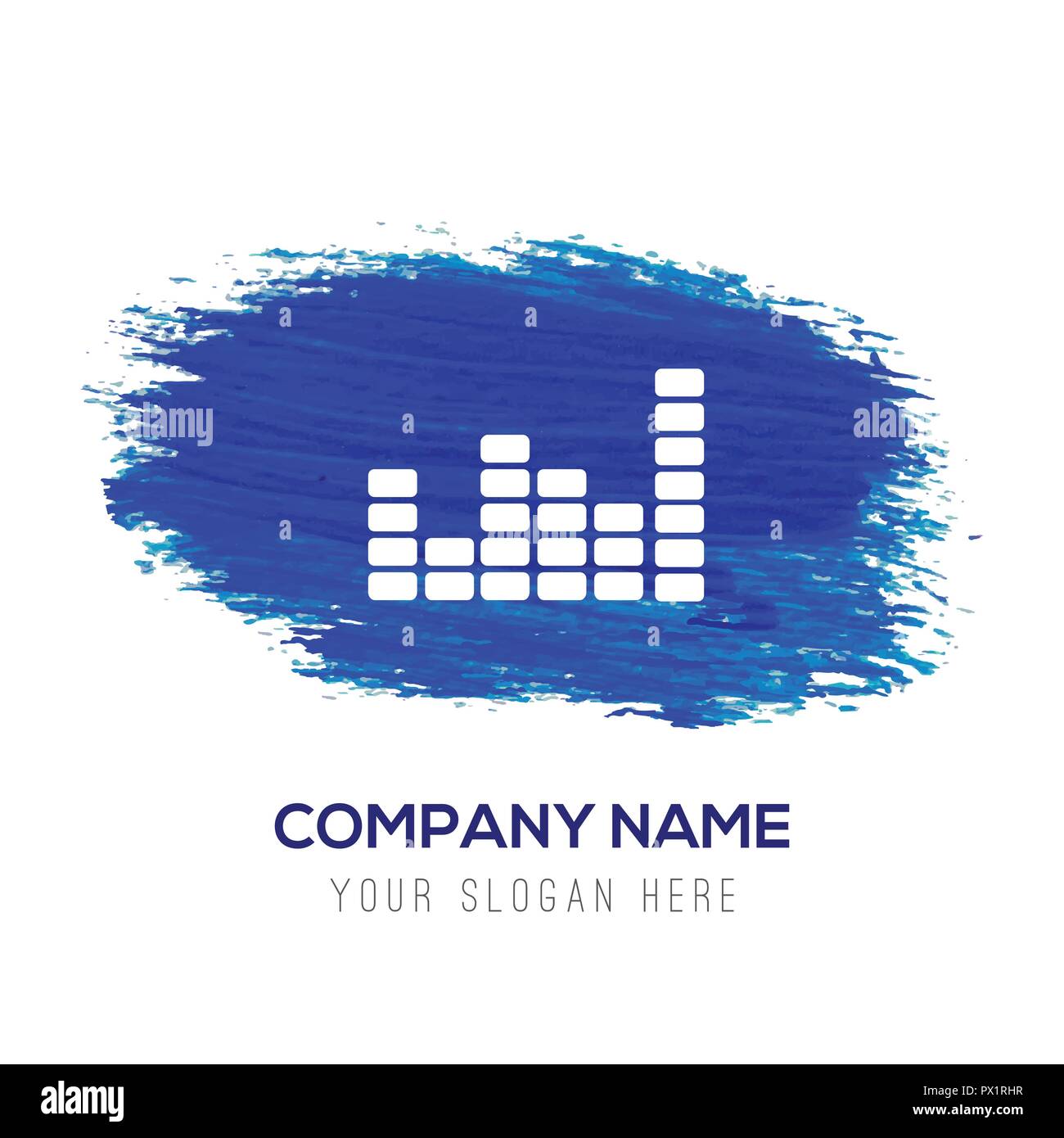 Equalizer icon - Blue watercolor background Stock Vector Image & Art ...