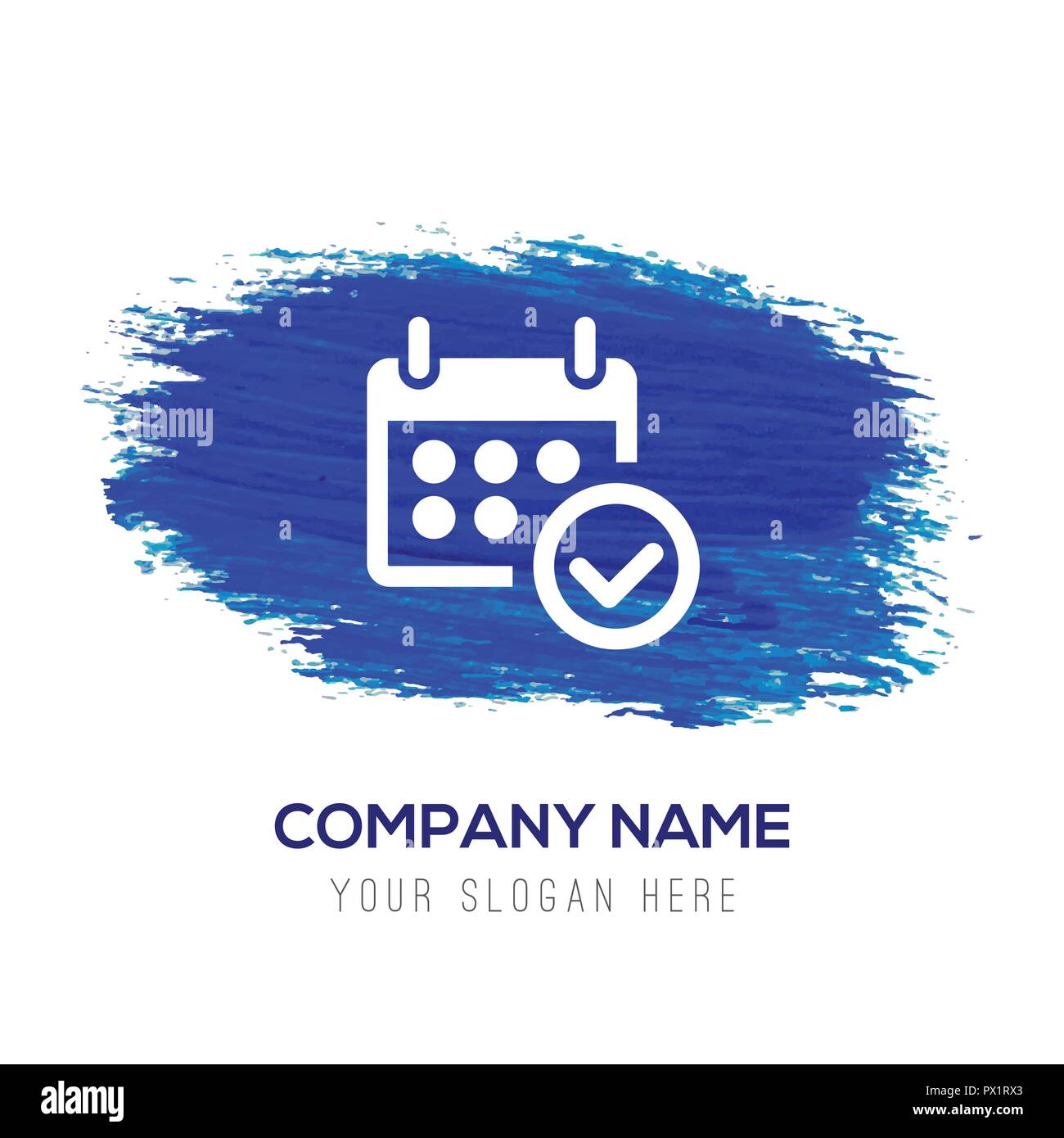 Calendar Icon - Blue watercolor background Stock Vector Image & Art - Alamy