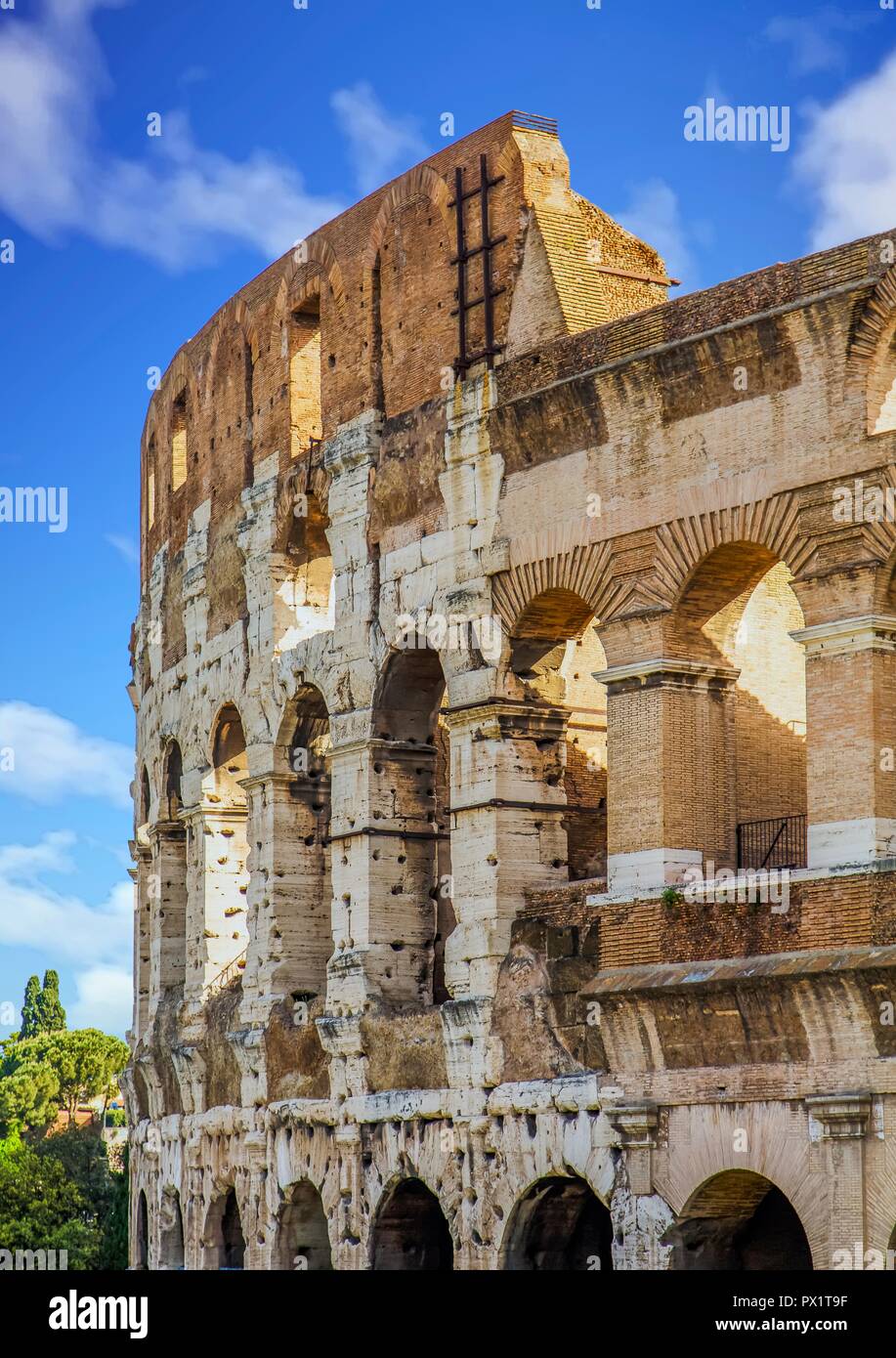 A section of the old coliseum in Rome, Italy Stock Photo - Alamy