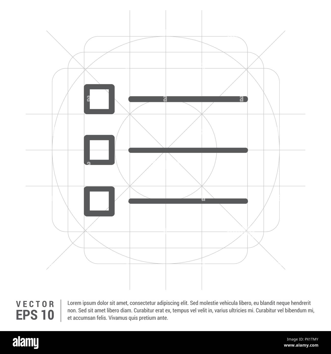 List Menu Icon Stock Vector Image & Art - Alamy