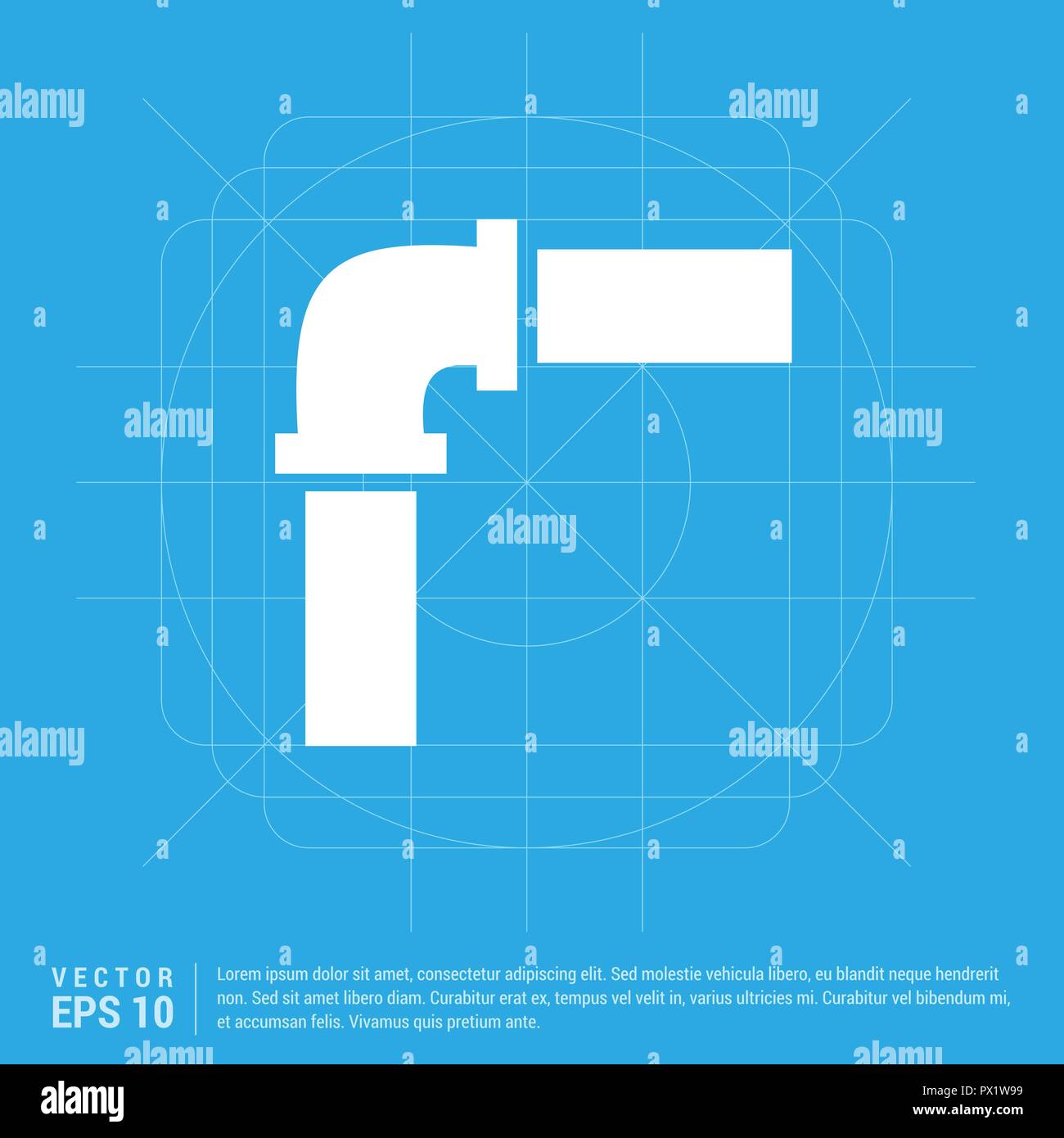 Galvanized drain pipe Stock Vector Images - Alamy