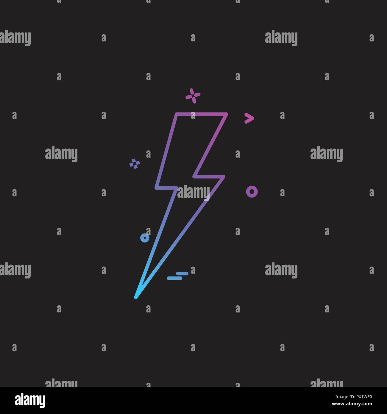 Thunder icon design vector Stock Vector Image & Art - Alamy