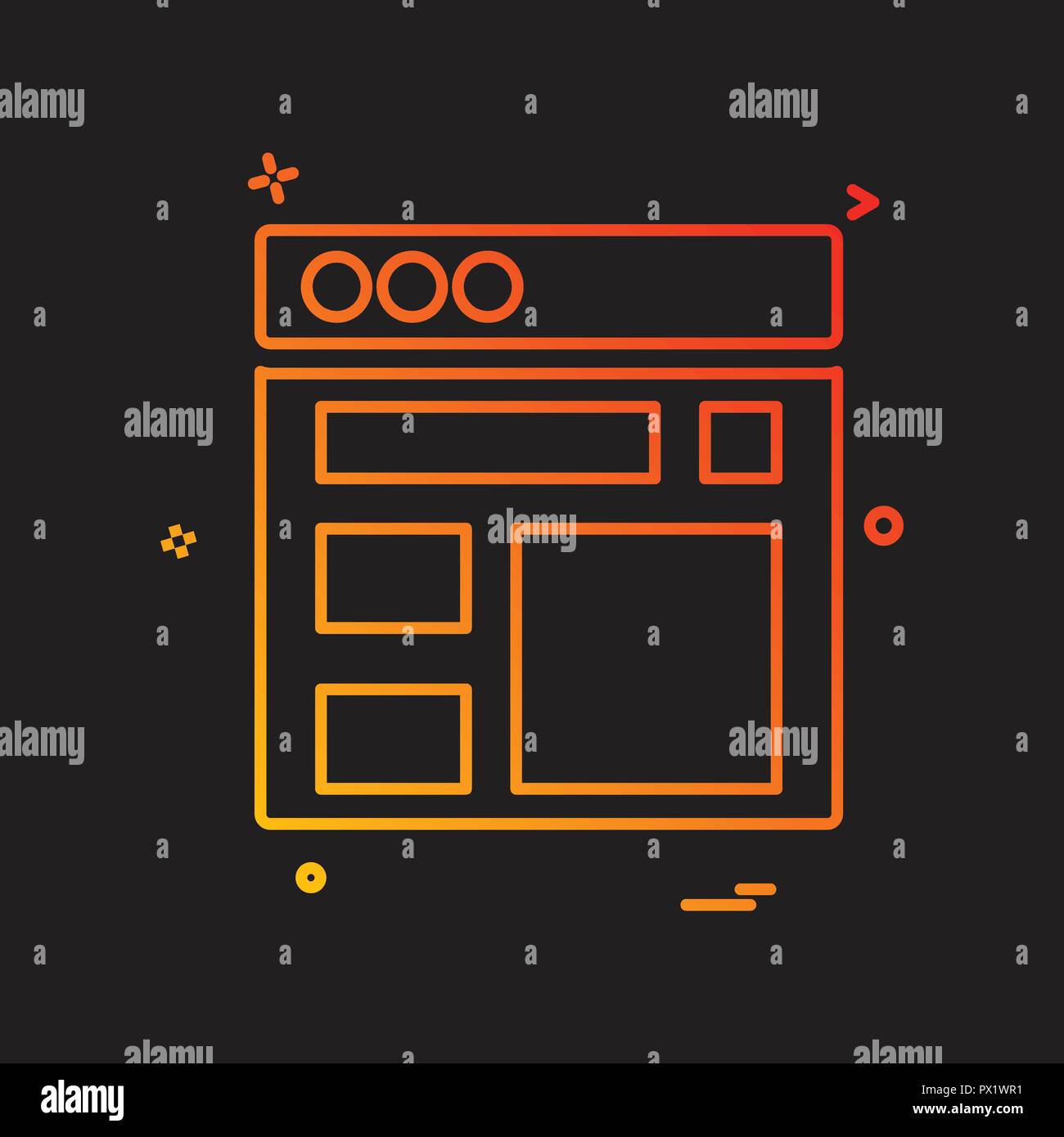 Web layouts icon design vector Stock Vector Image & Art - Alamy