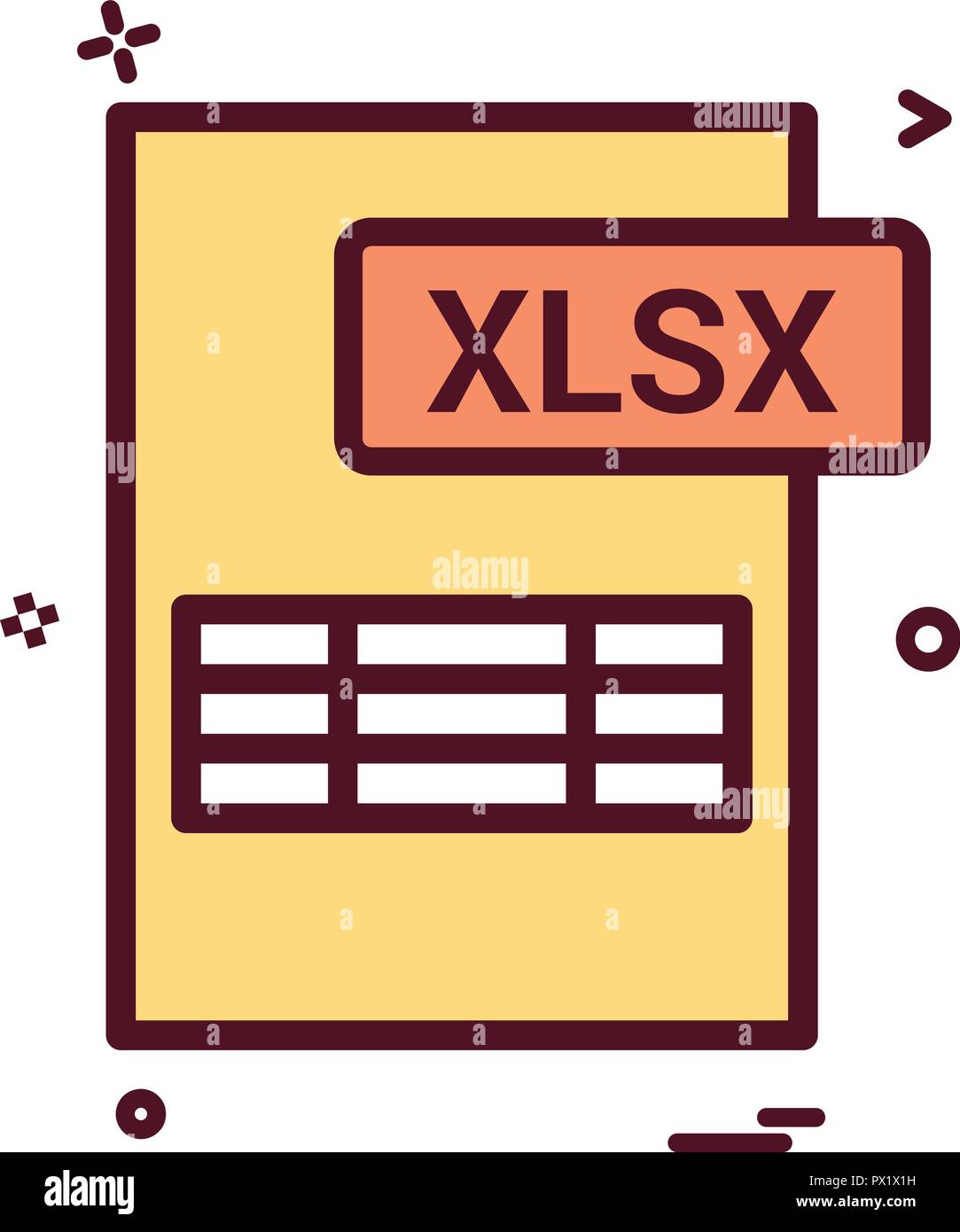 xlsx file format icon vector design Stock Vector Image & Art - Alamy