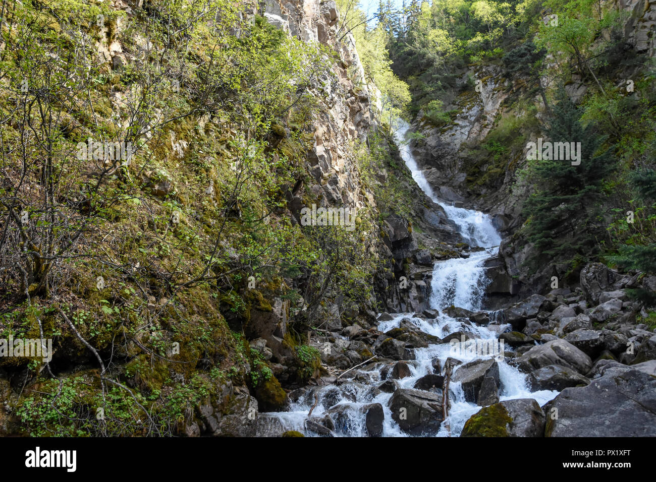 Reid Falls, Skagway Alaska Stock Photo - Alamy