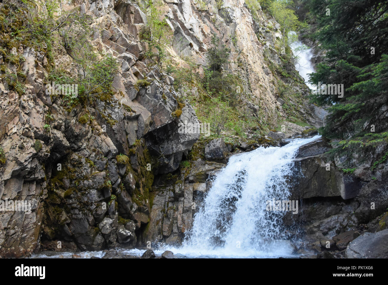 Reid Falls, Skagway Alaska Stock Photo - Alamy