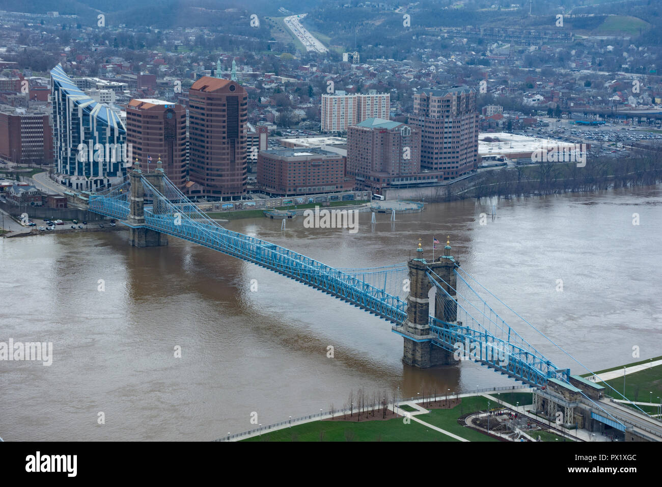 Roebling Suspension Bridge Stock Photo - Alamy