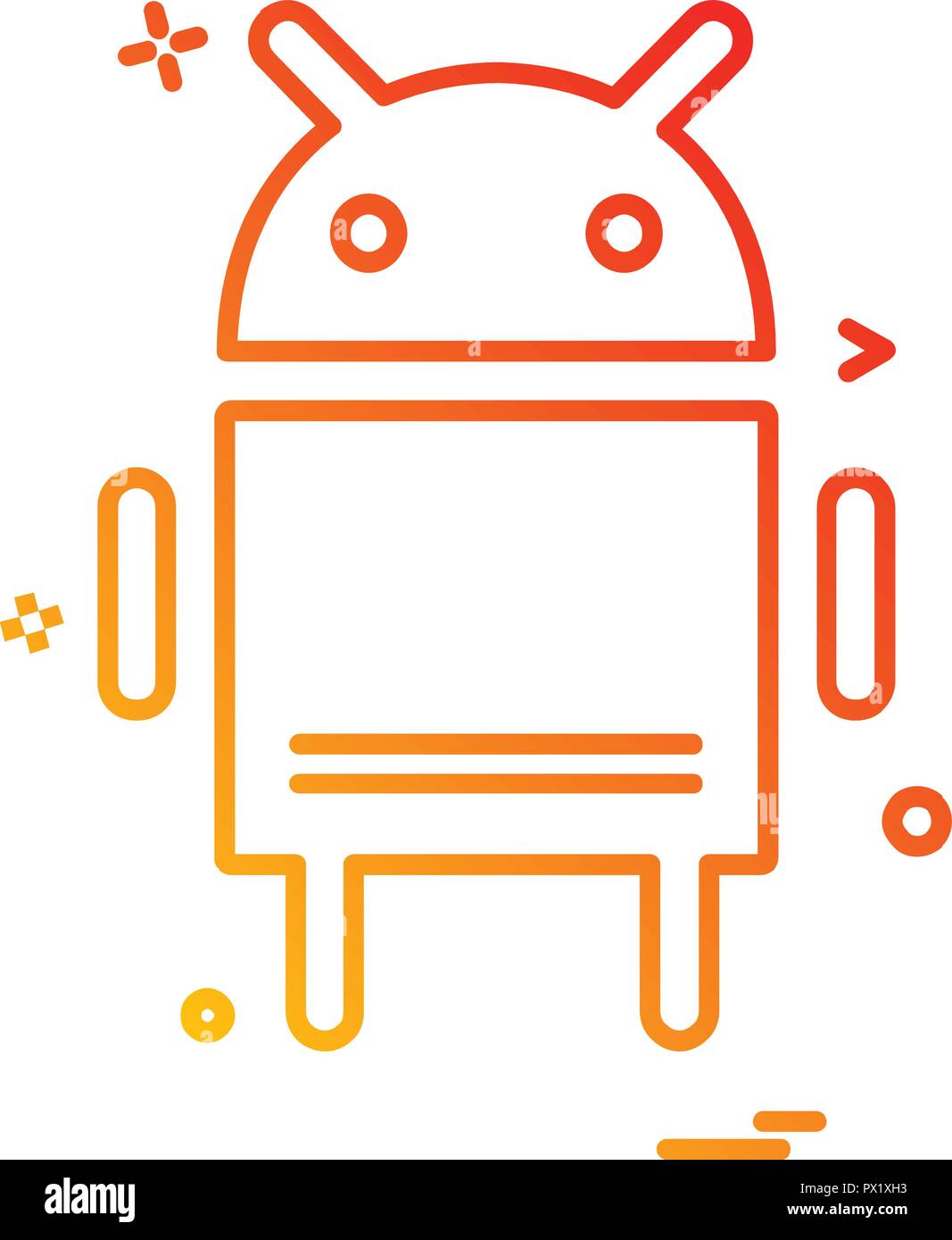 Android Icon Design Vector Stock Vector Image And Art Alamy