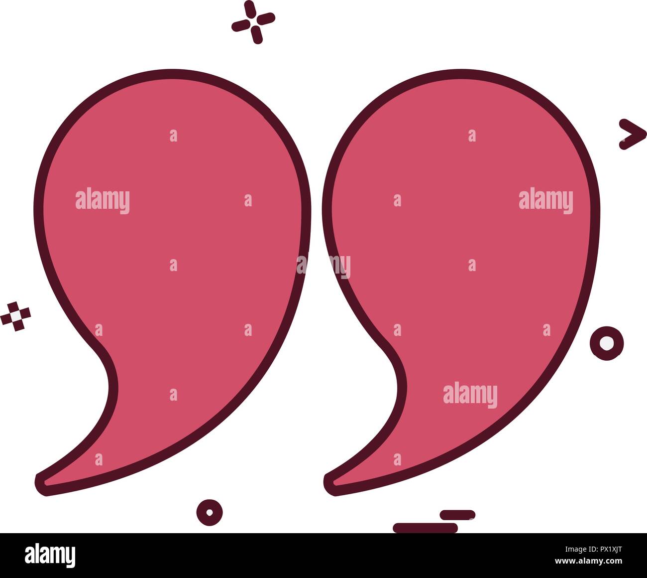Double quotes icon design vector Stock Vector Image & Art - Alamy