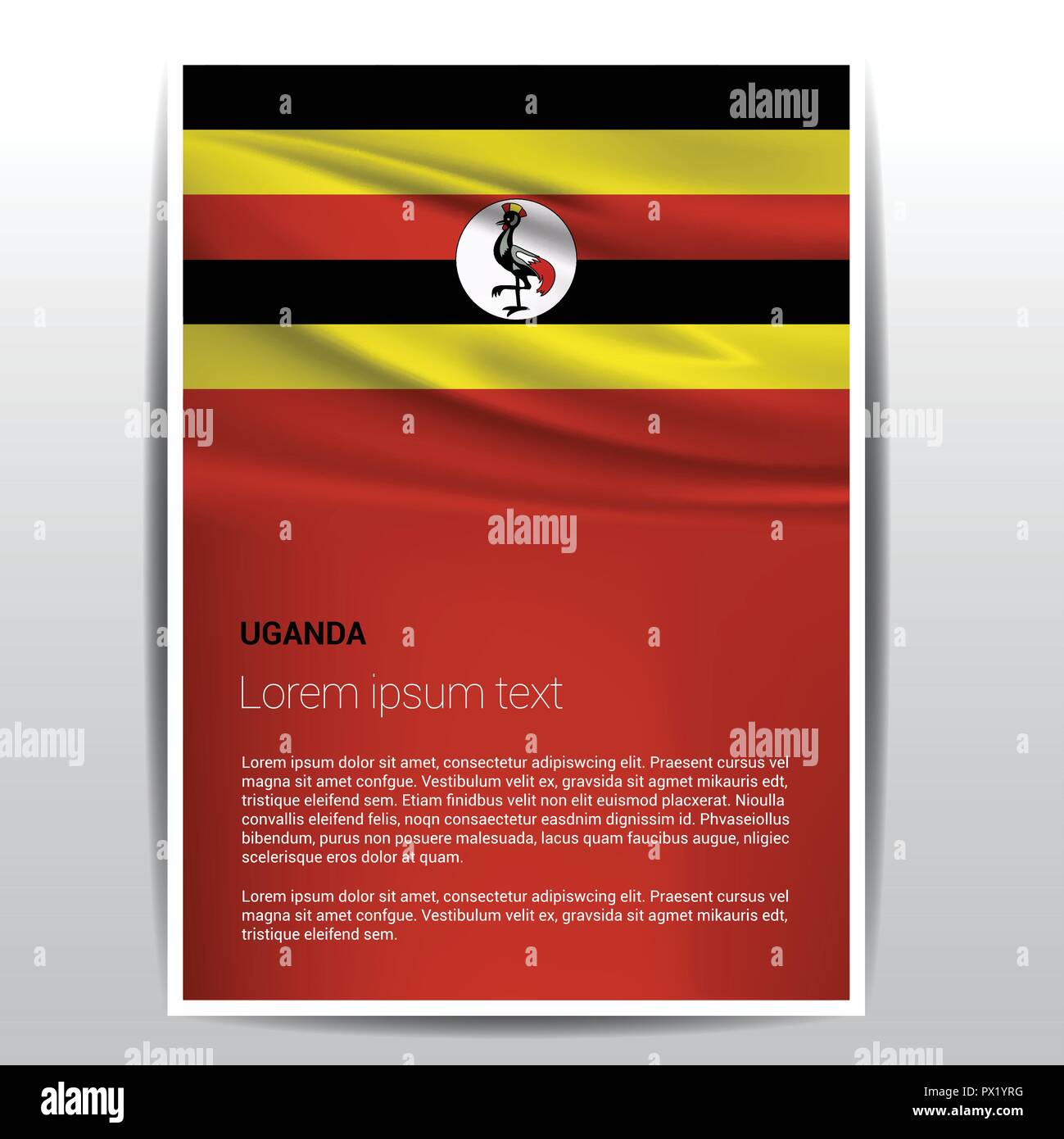 Uganda flag design vector Stock Vector Image & Art - Alamy