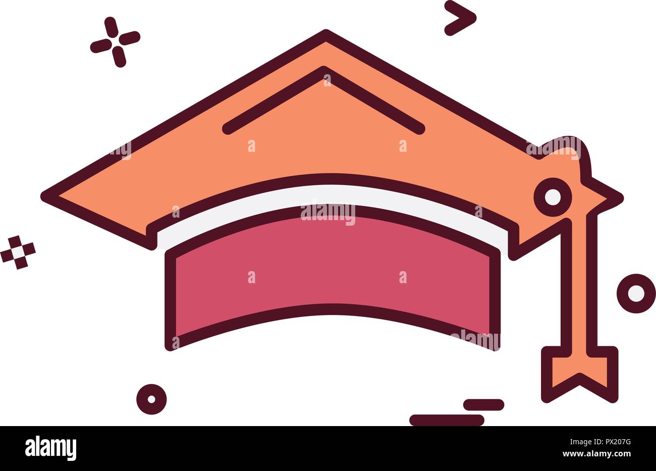 Convocation cap icon design vector Stock Vector Image & Art - Alamy