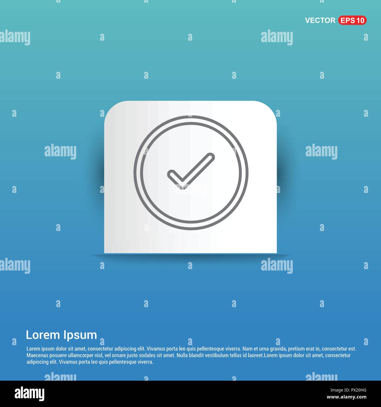 tick Icon - Blue Sticker button Stock Vector Image & Art - Alamy