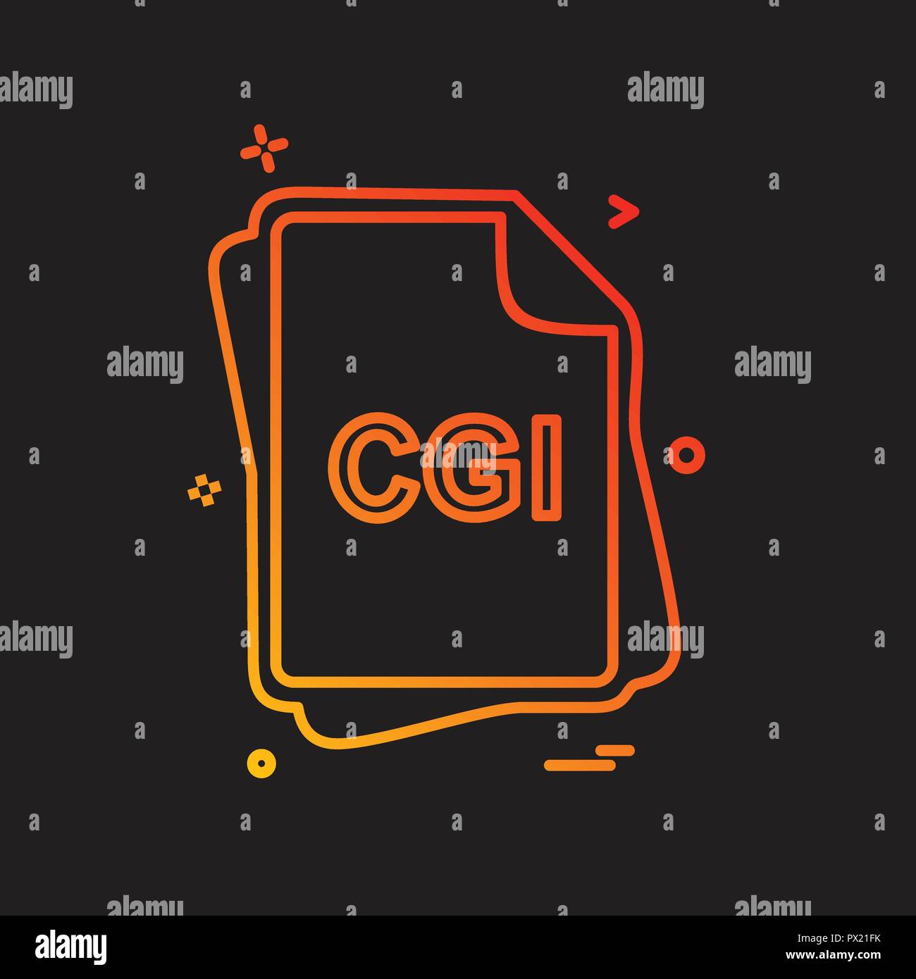 CGI file type icon design vector Stock Vector Image & Art - Alamy