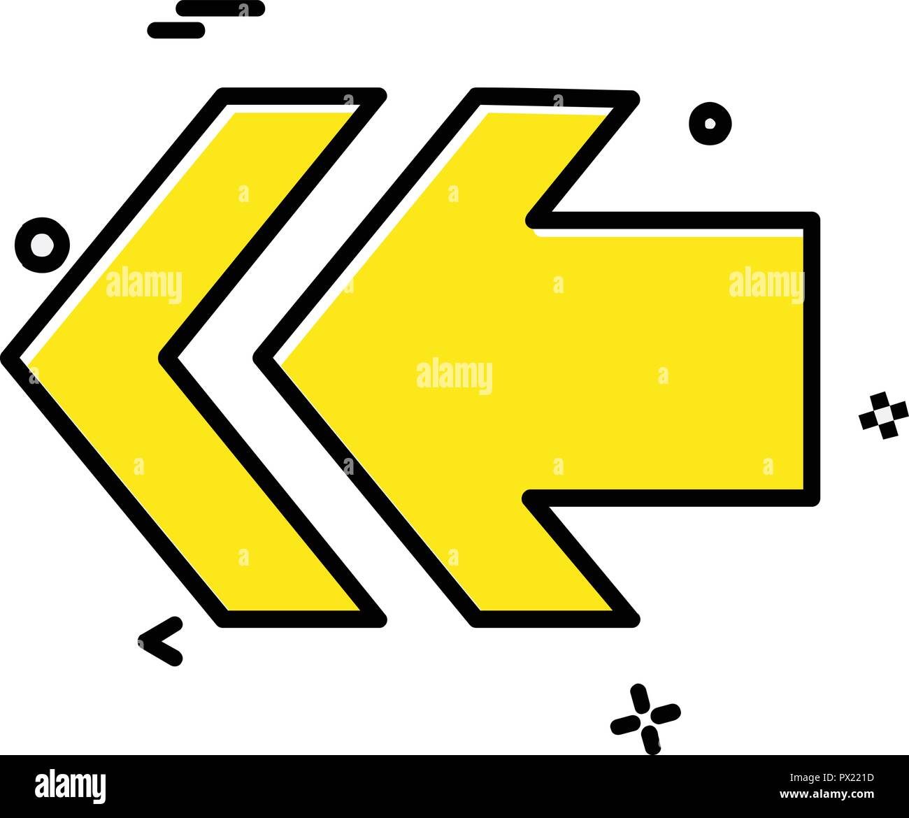 Left arrow icon design vector Stock Vector Image & Art - Alamy