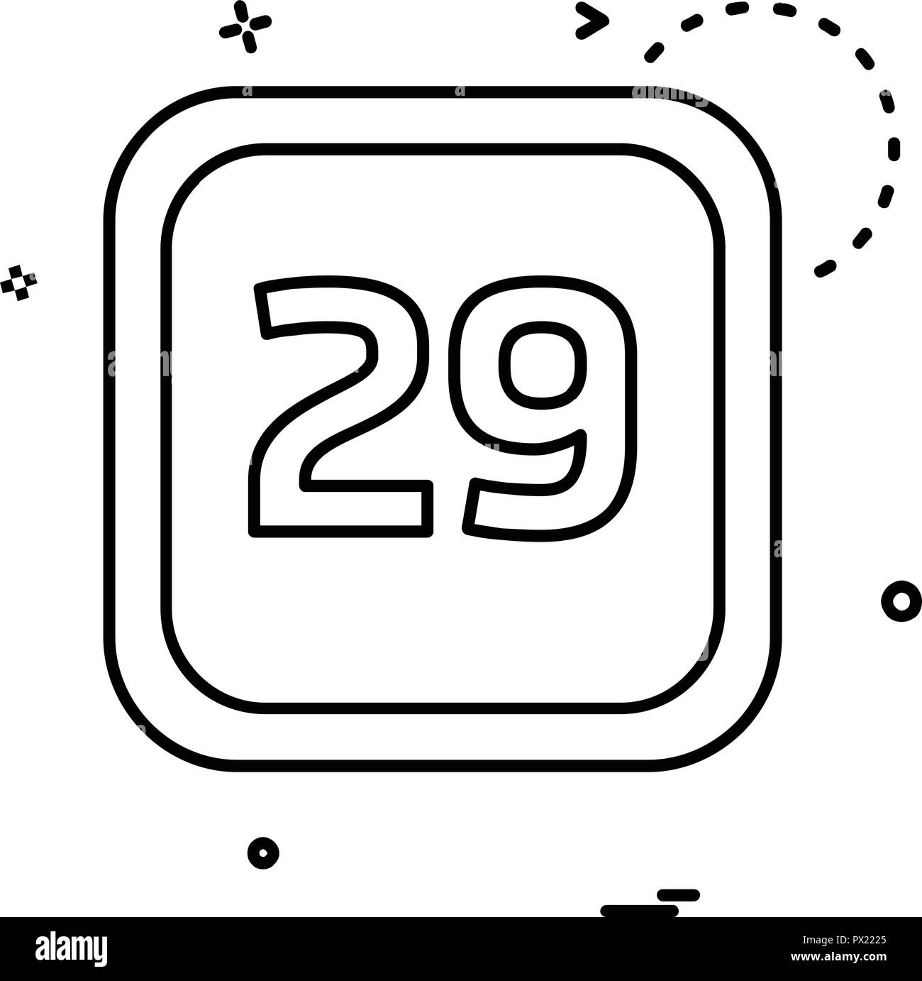 Number 29 vector vectors Cut Out Stock Images & Pictures - Alamy