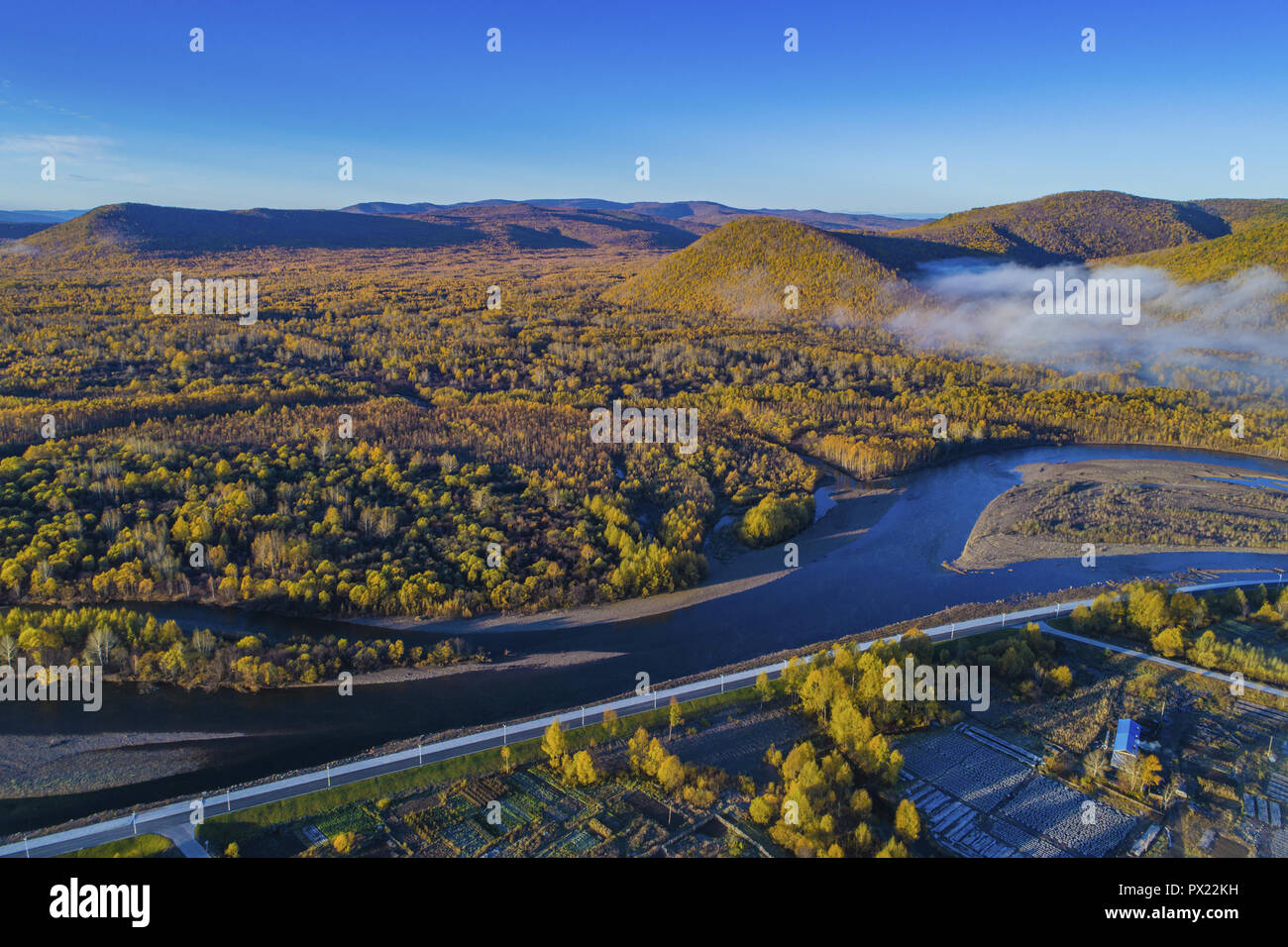 Aerial view of natural landscape Stock Photo - Alamy