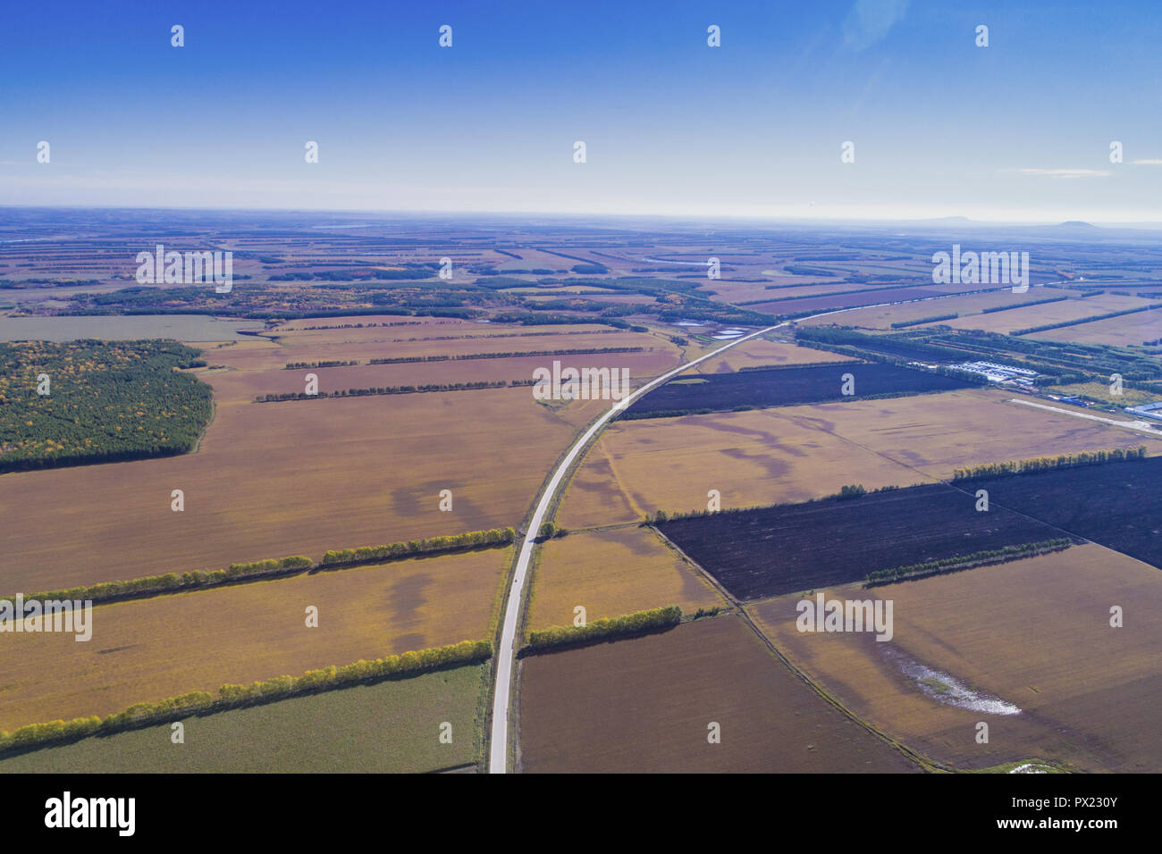 Birds eye view of the fallow ground in Lesser Khingan Stock Photo - Alamy